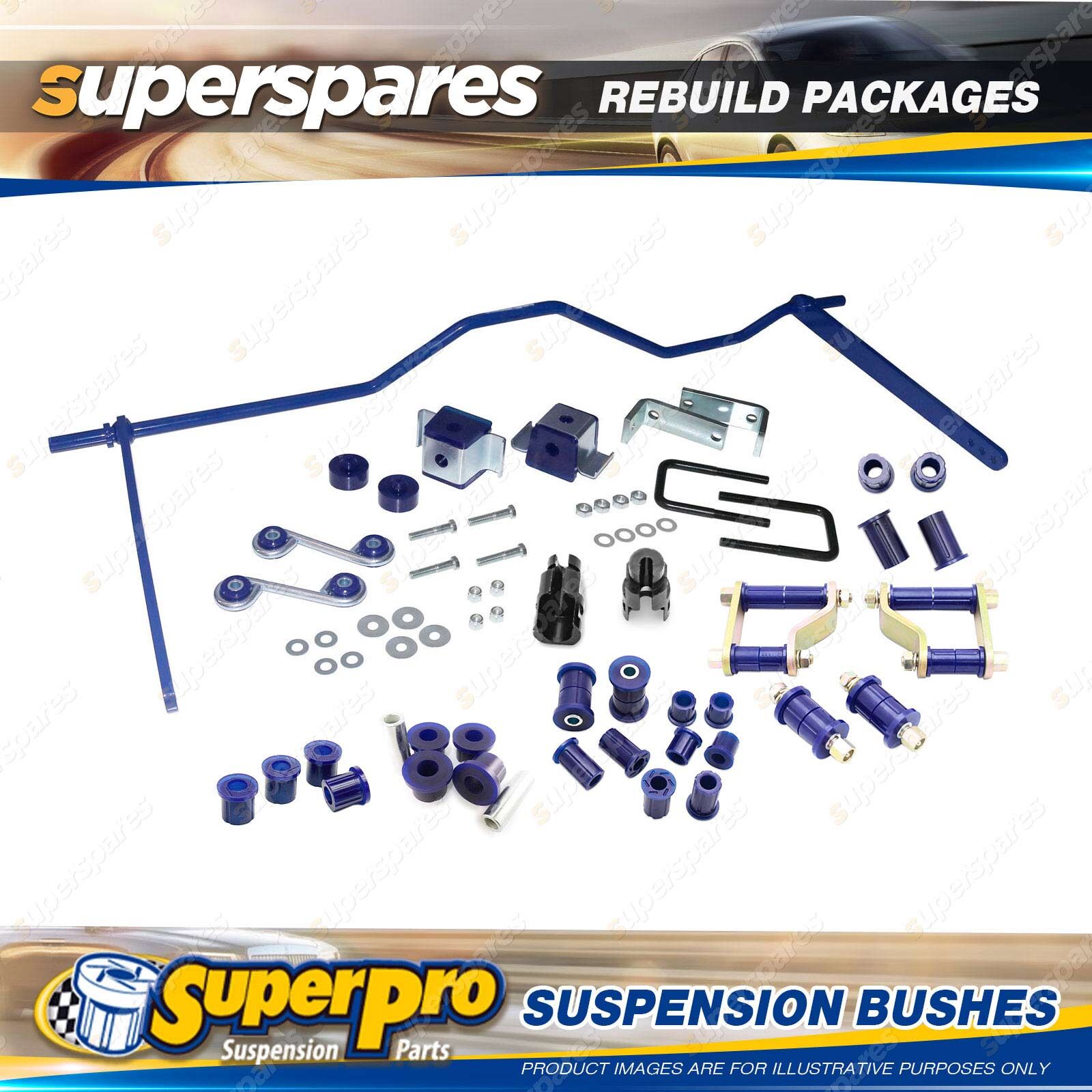 Rear SuperPro Suspenison Bush Kit for Isuzu D-Max TFR RG01 2019-On ...