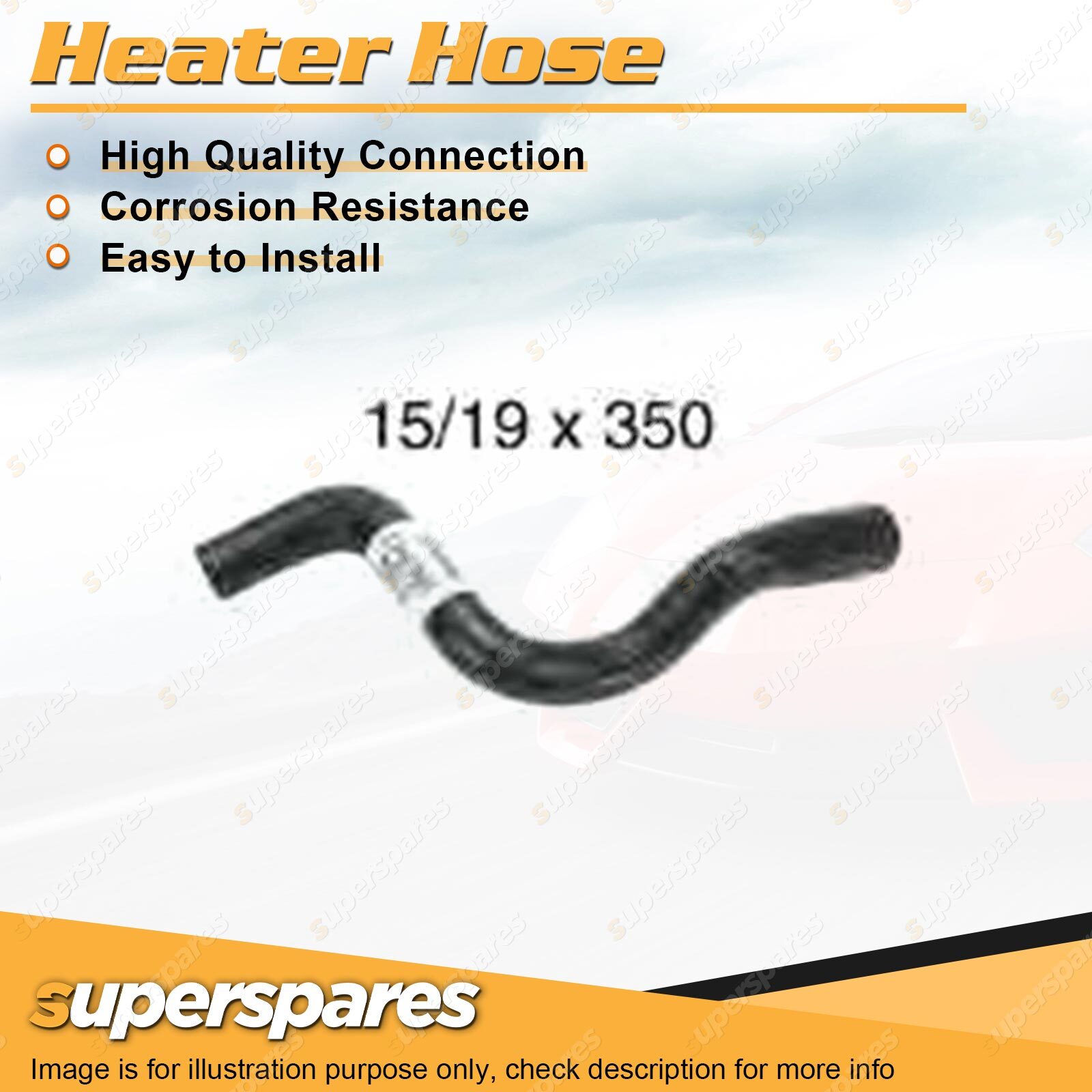 Heater Outlet Hose 15/19 x 350mm for Ford Focus LR 1.6L 1.8L 2.0L Pipe ...