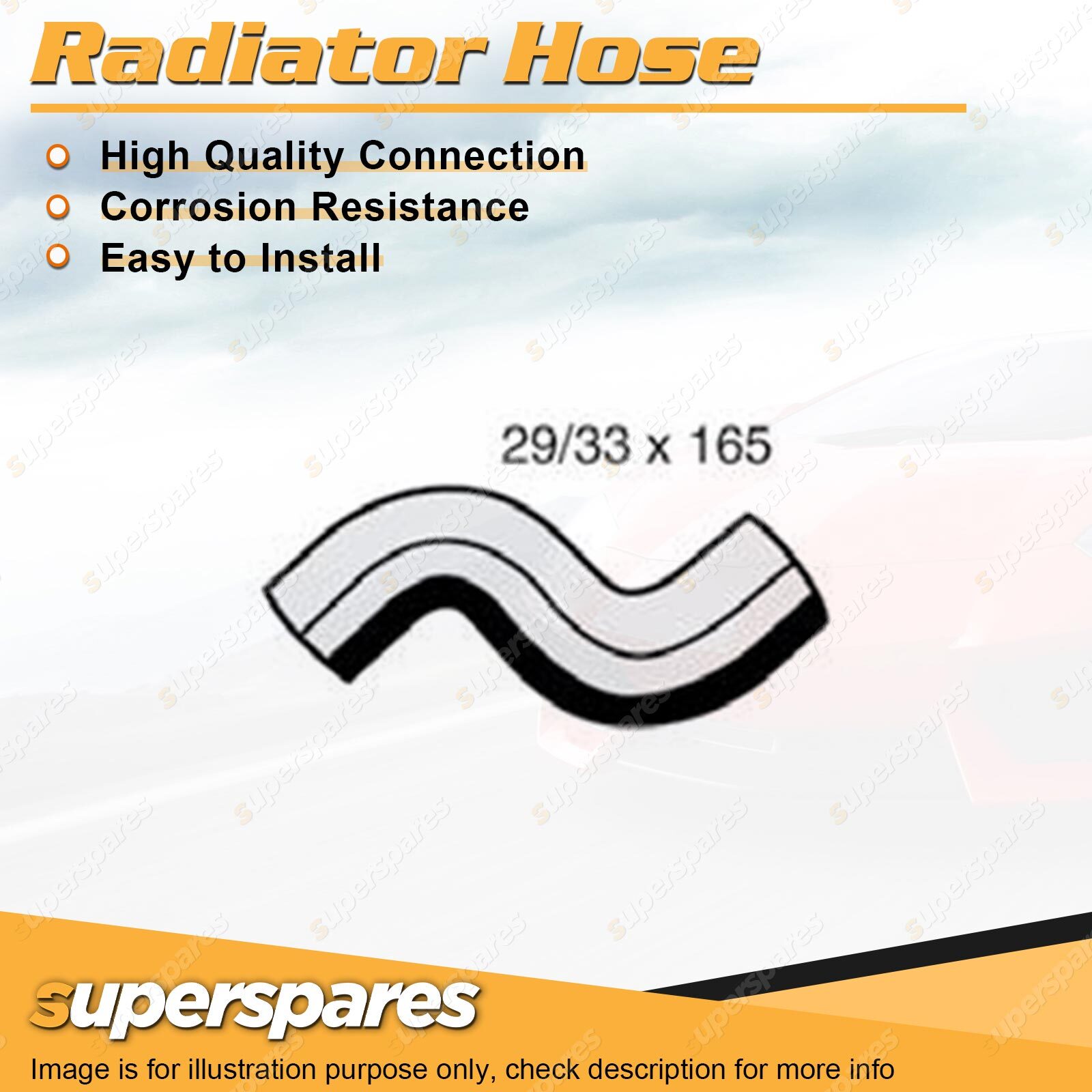 1 x Lower Radiator Hose 29/33mm x 165mm for Holden Viva JF 1.8L 4cyl ...