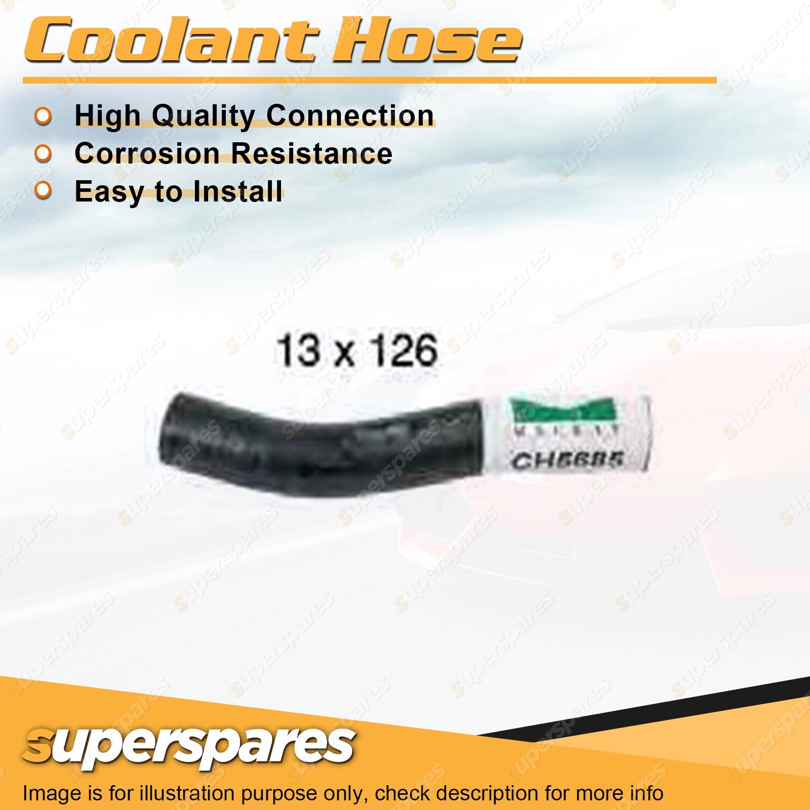 EGR System Coolant Hose 13 x 126mm for Toyota Landcruiser VDJ200R 4.5L ...