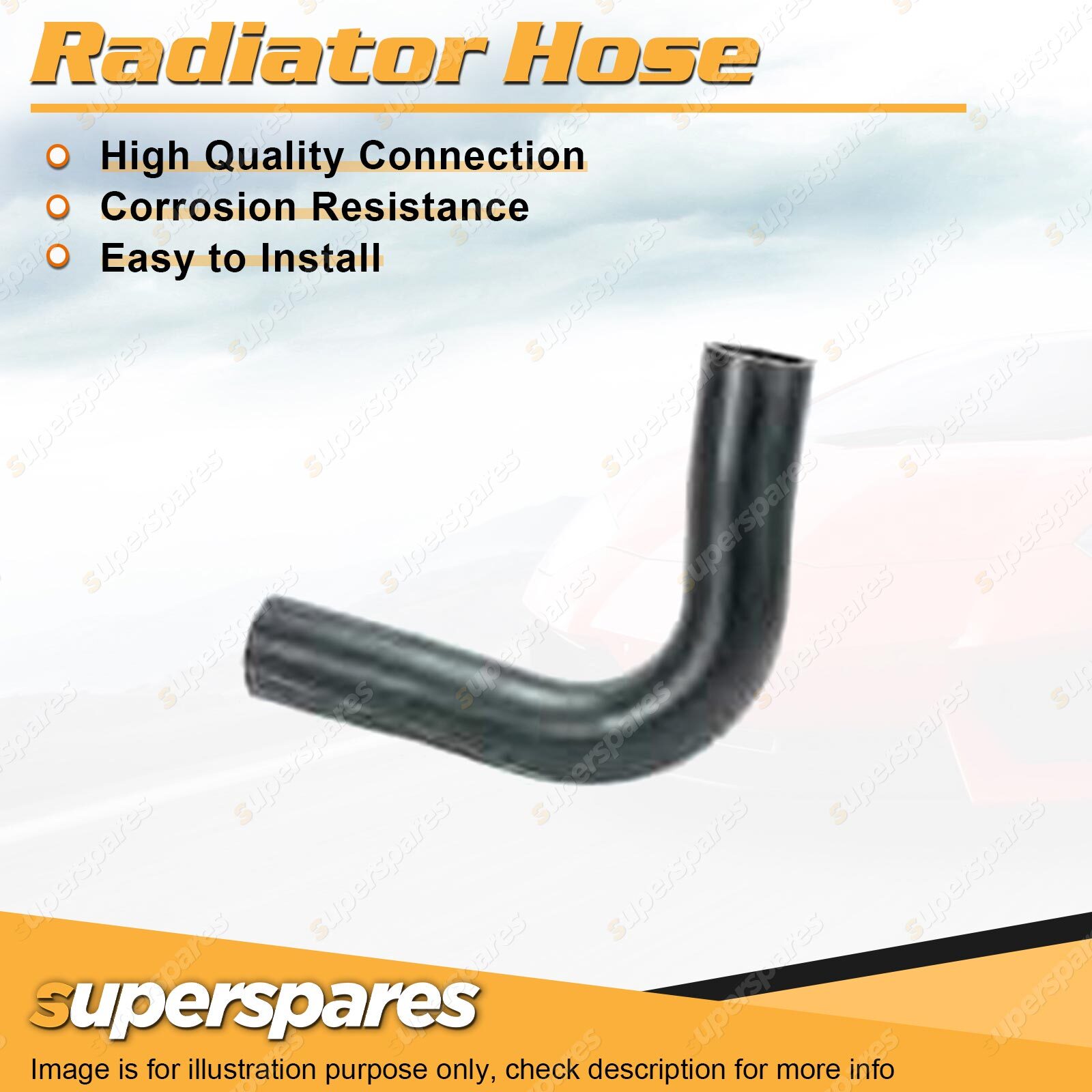 1 x Upper Radiator Hose 34mm x 360mm for Daihatsu Delta 14B 3.7L OHV ...