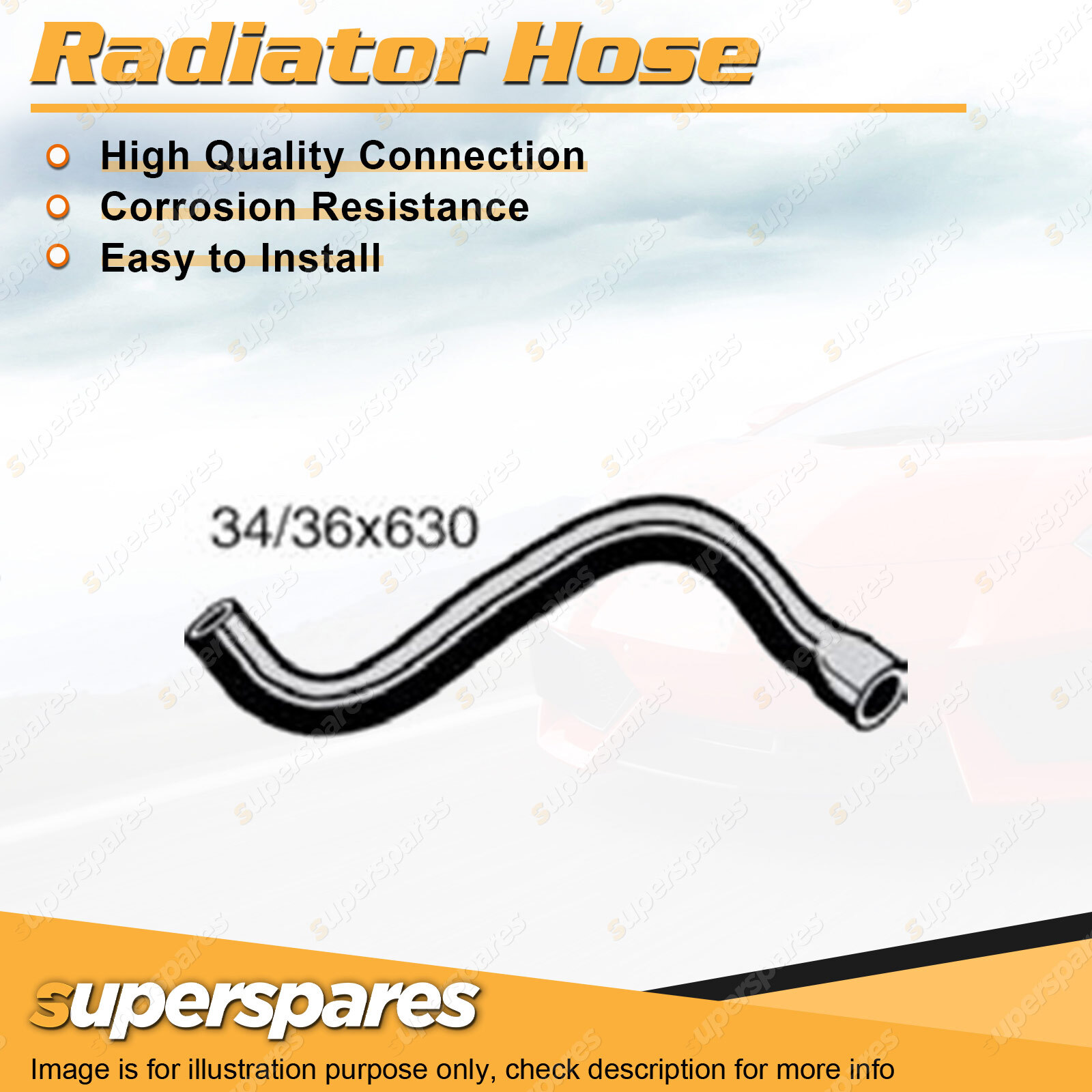 Superspares Lower Radiator Hose for Mercedes Benz 230 W123 230E W123 ...