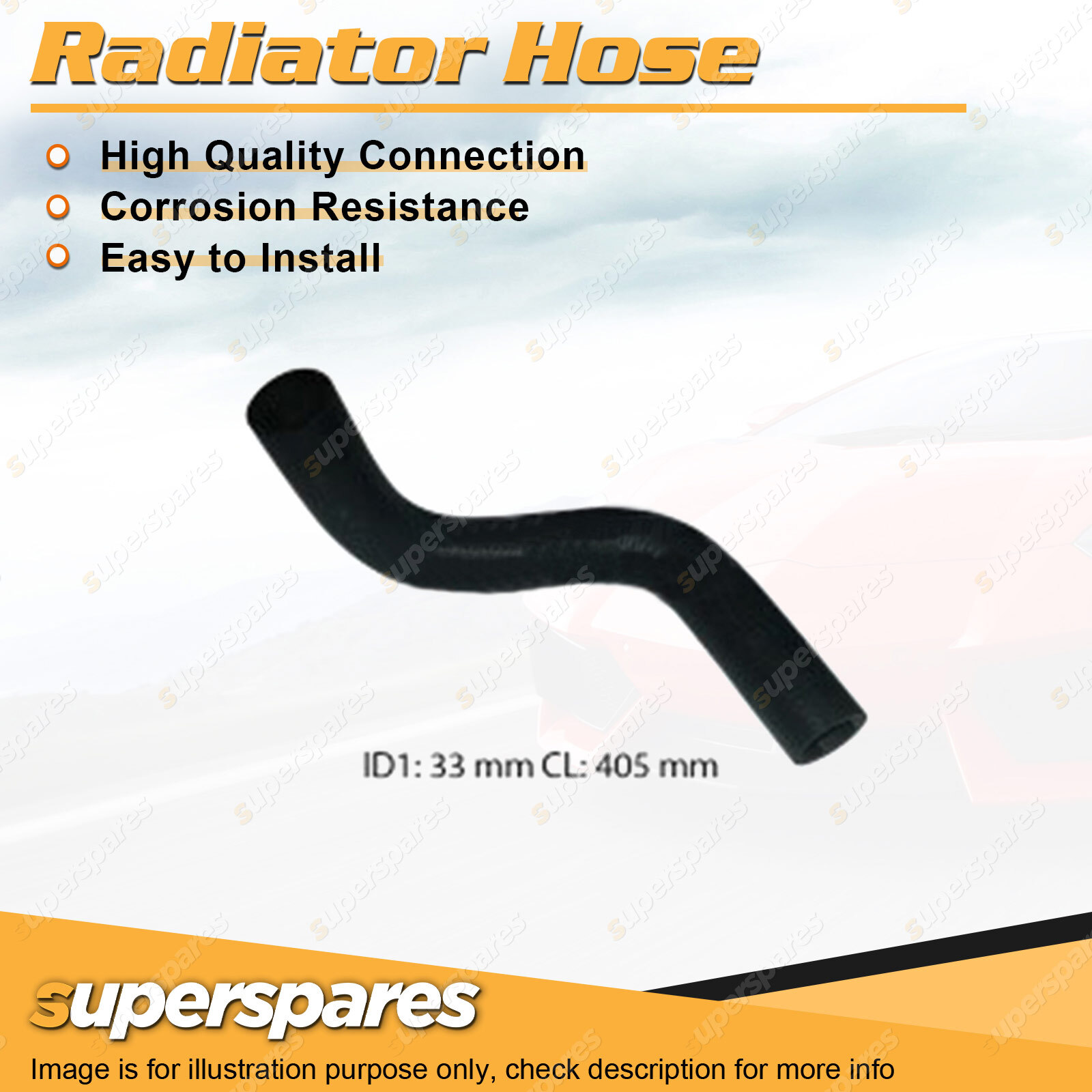 Superspares Lower Radiator Hose for Toyota Hilux RN20 RN25 1.6L 1975-1978