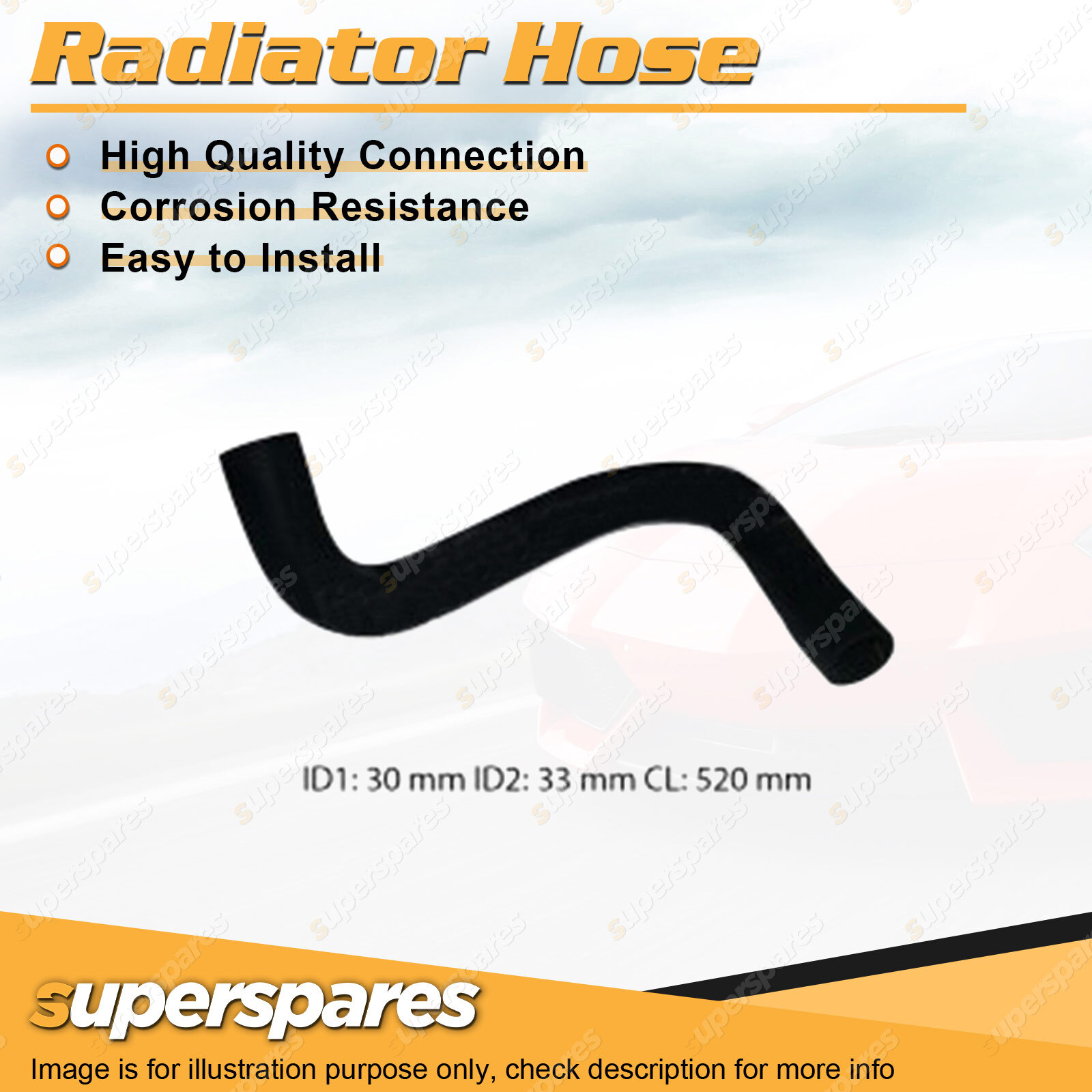 Superspares Lower Radiator Hose for Holden Rodeo KBD26 KBD41 C190 2.0L ...
