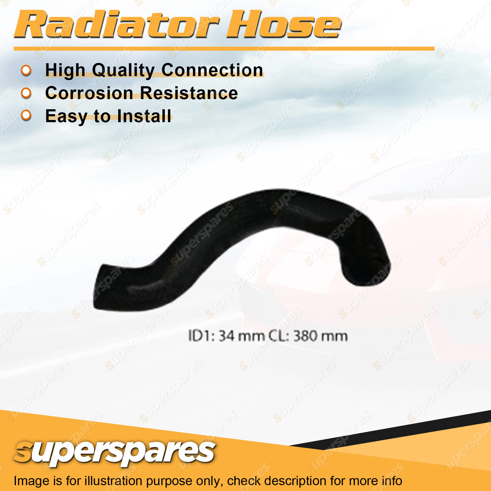 Superspares Upper Radiator Hose for Ford Spectron Transit 1.6L 2.0L ...