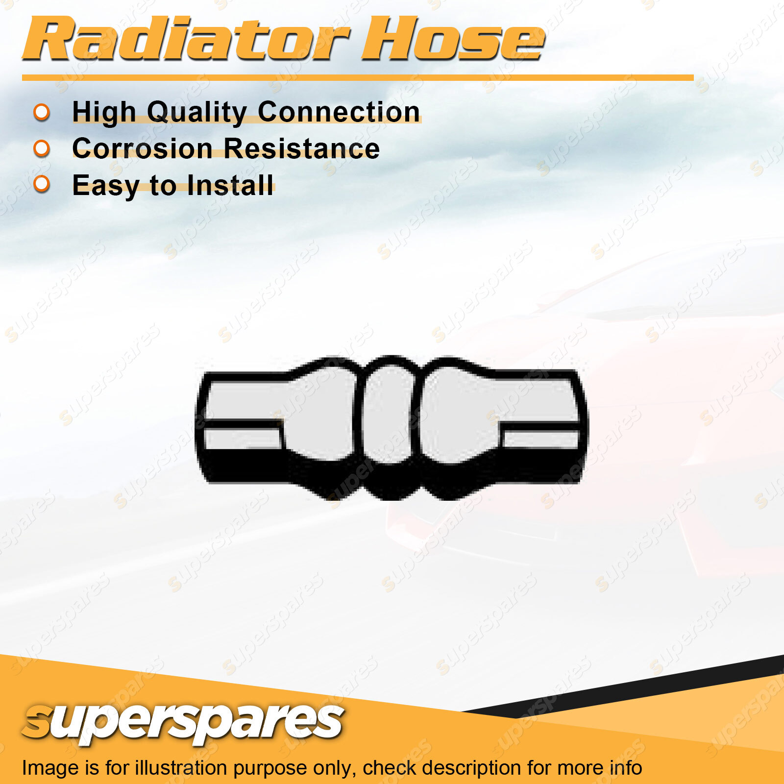 Superspares Upper Radiator Hose for Triumph Spitfire MK1 MK2 Herald 1.1L