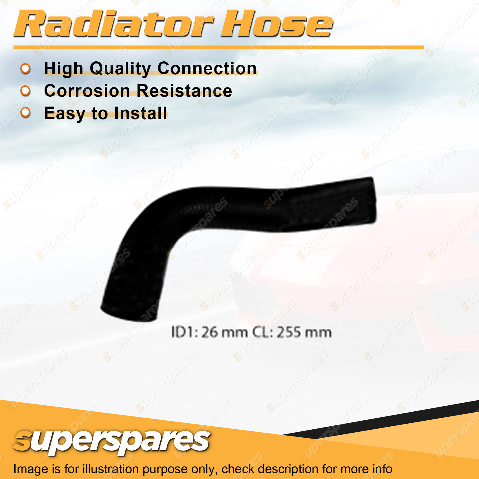 Lower Radiator Hose for Nissan Datsun 1200 B110 1.2L 4 cyl With Heater Rear - Superspares