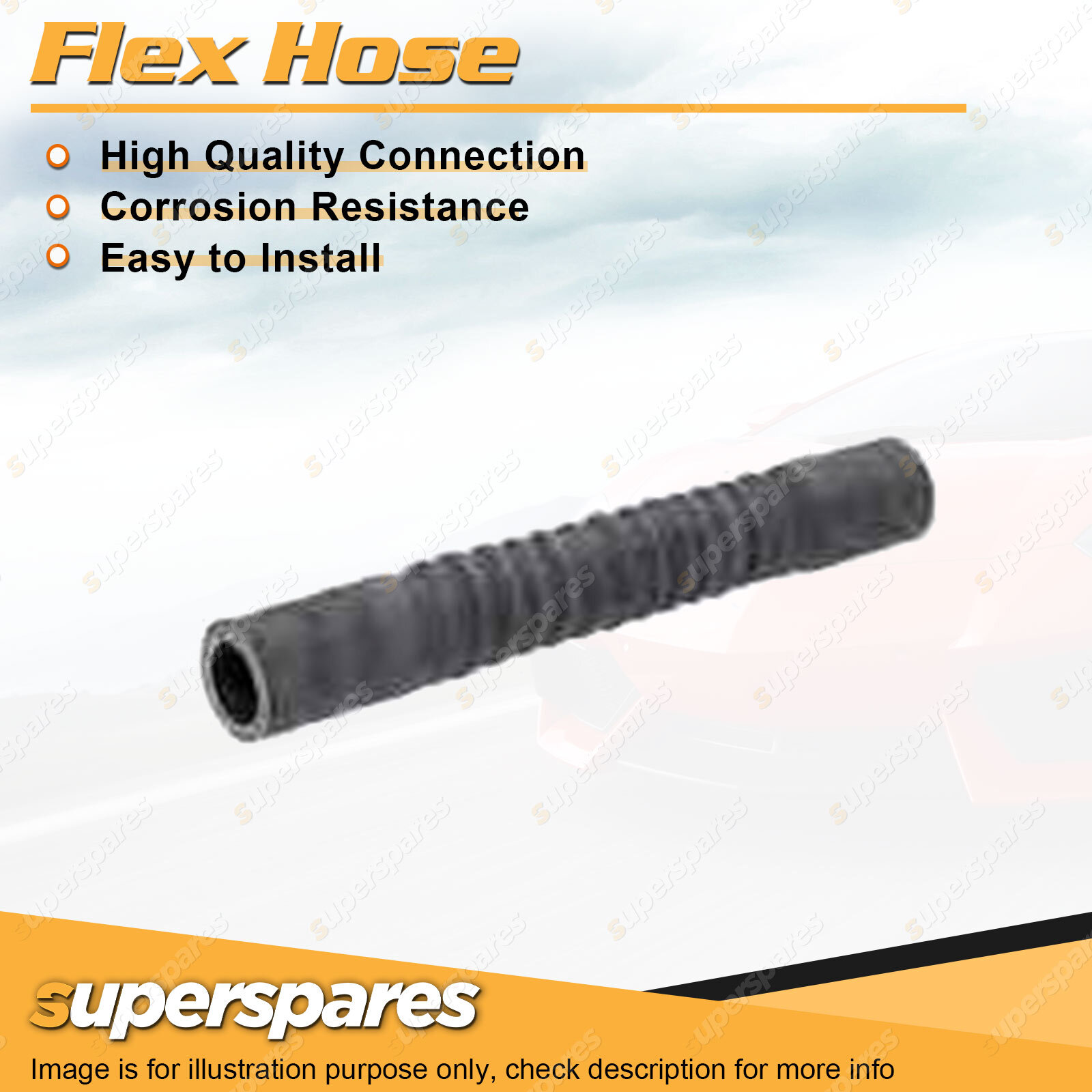 Superspares Universal Rubber Flex Hose 44 mm Inside Diameter x 355 mm ...