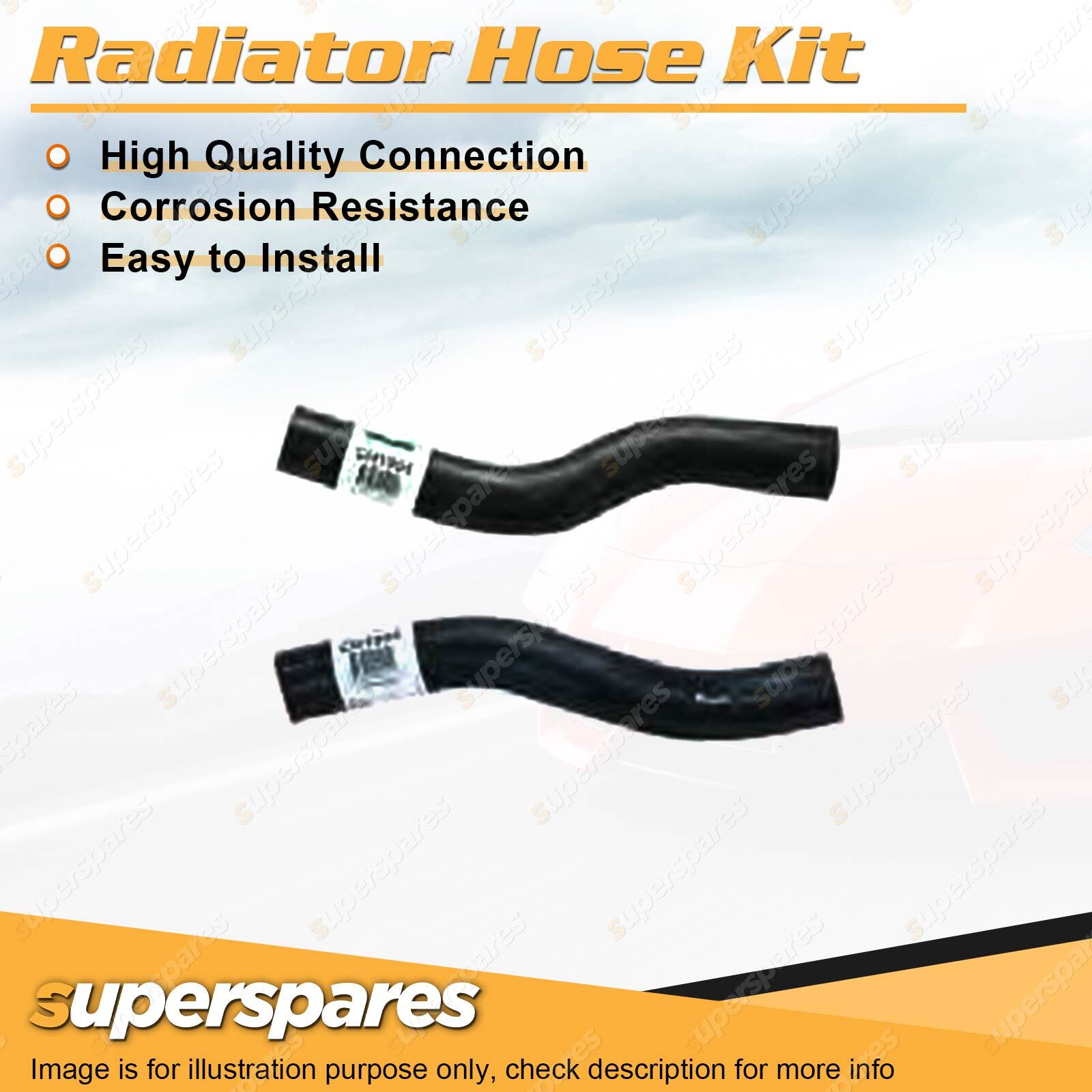 Upper+Lower Radiator Hose Kit for Holden Rodeo TFG3 TFG6 TFG7 2.6L 4ZE1 ...