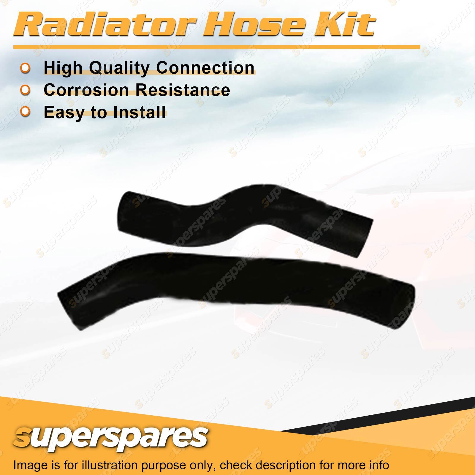 Upper+Lower Radiator Hose Kit for Holden Rodeo RA 3.0L OHV Turbo Diesel ...