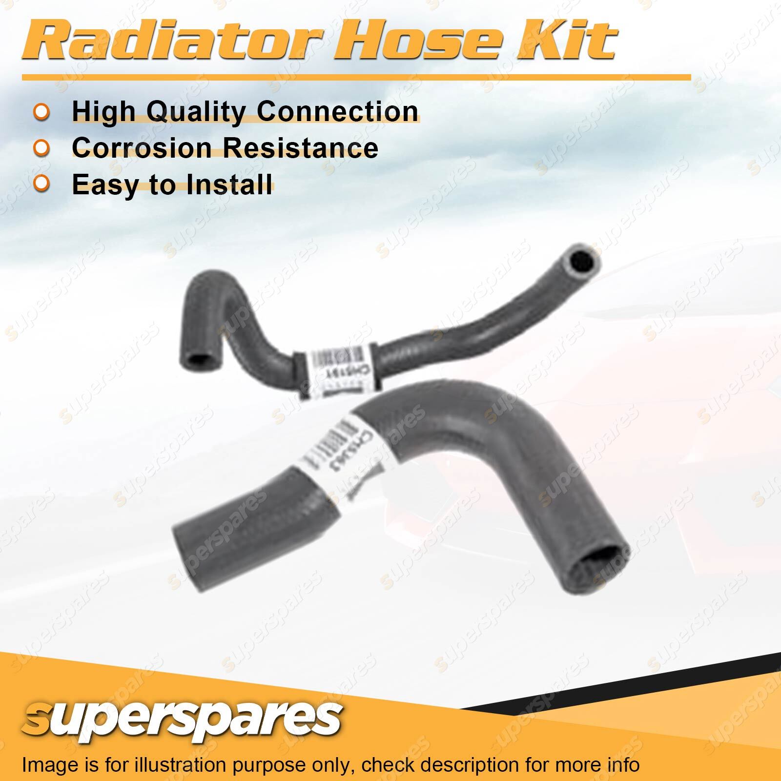 Upper+Lower Radiator Hose Kit for Mitsubishi Triton MN HP 2.5L DTFI ...