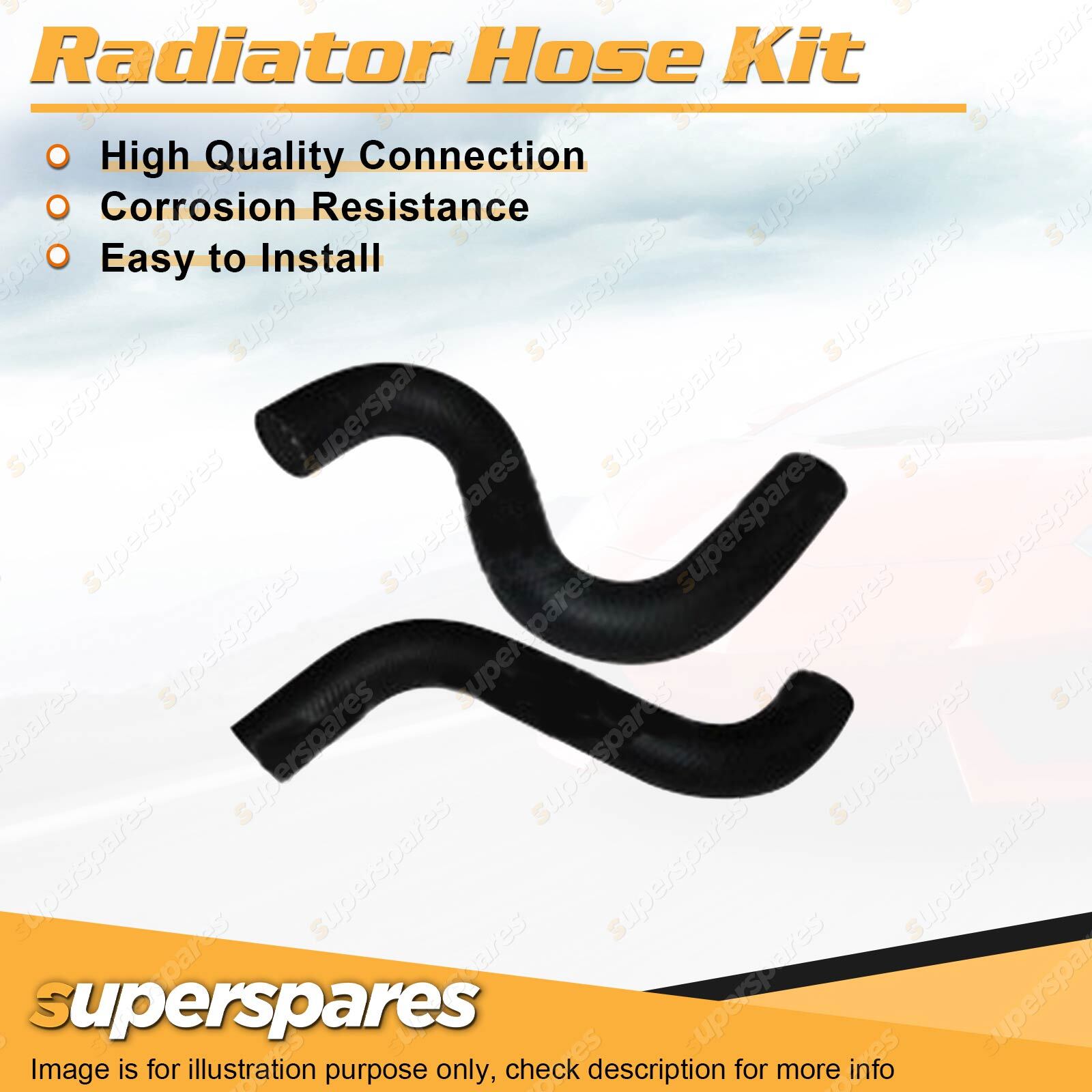 Upper+Lower Radiator Hose Kit for Toyota Hilux VZN167R VZN185R 3.4L 5VZ ...