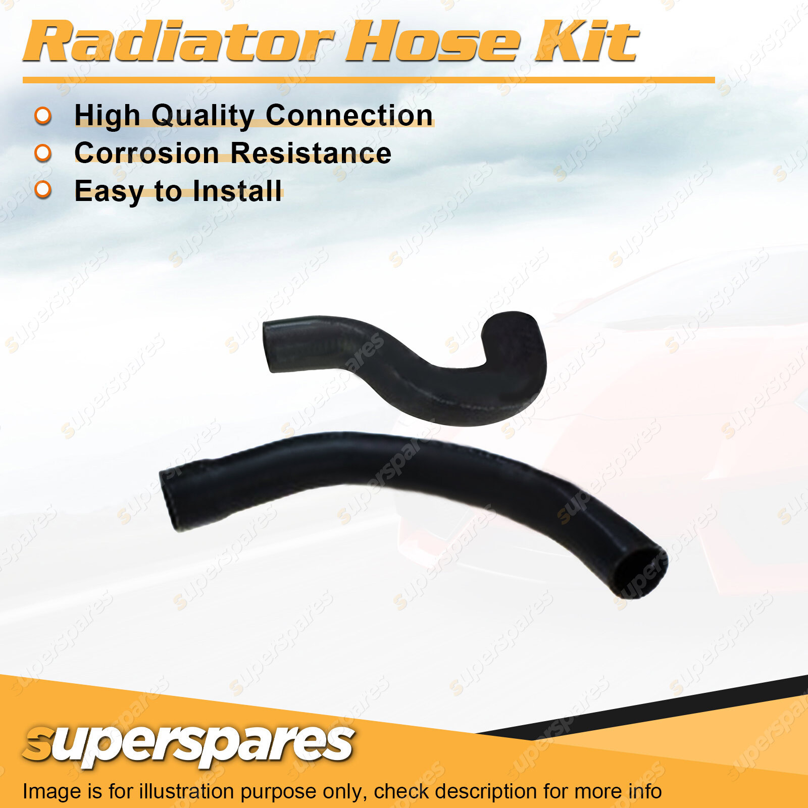Upper+Lower Radiator Hose for Ford Trader 811 711 4.1L DFI Diesel ZB ...