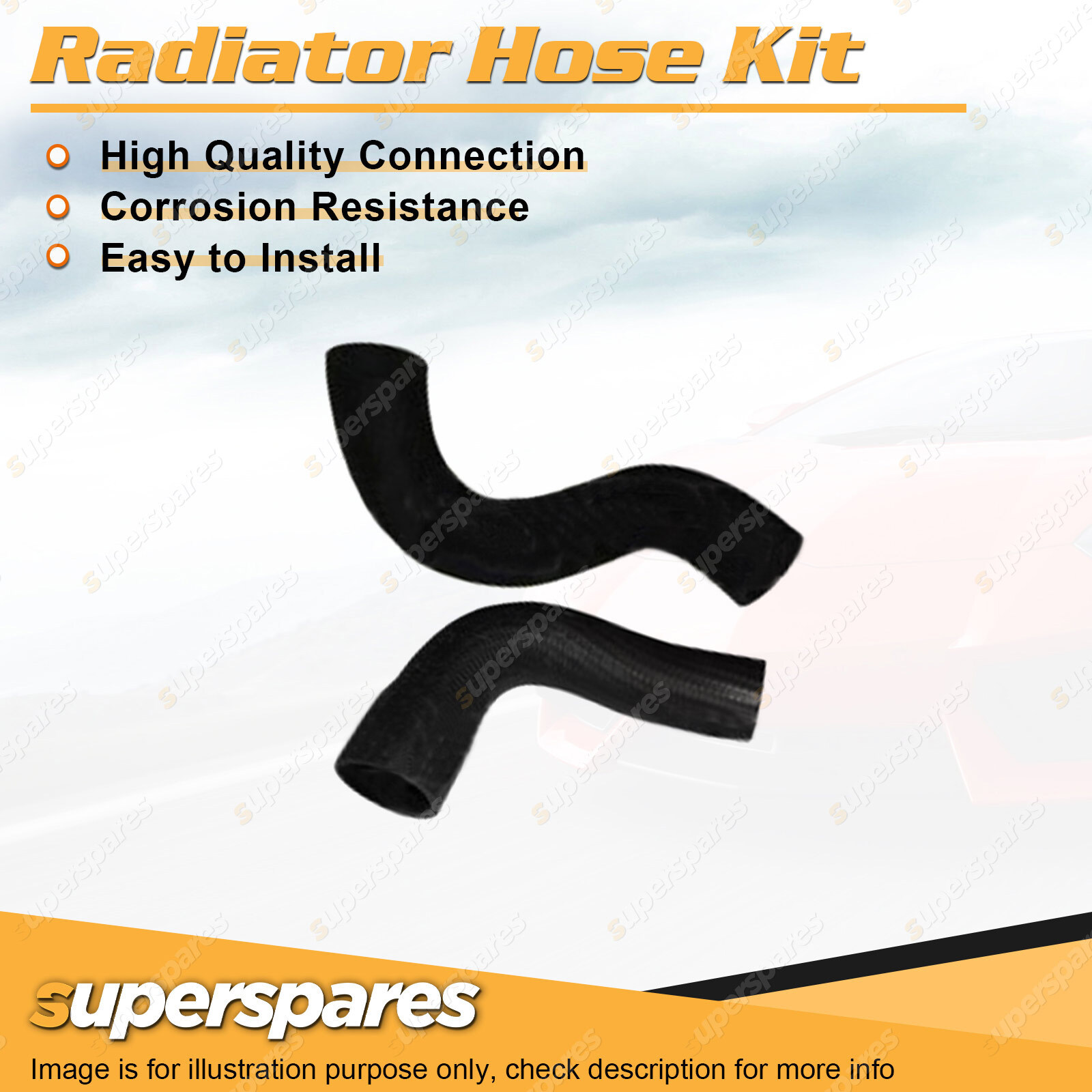 Upper+Lower Radiator Hose Kit for Ford Transit 2.0L V4 8V OHV Carb 1966 ...