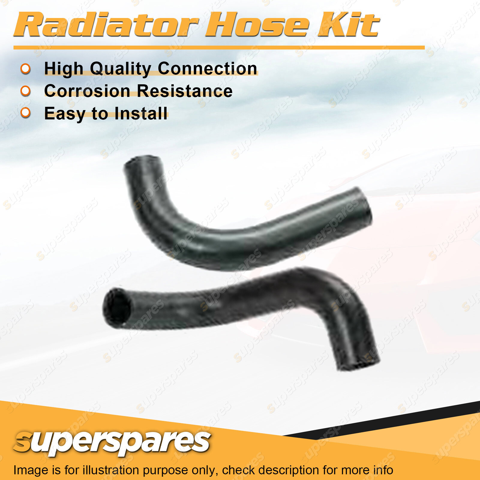 Upper+Lower Radiator Hose Kit for Holden Torana LJ LH 3.3L 6 cyl 202 ...