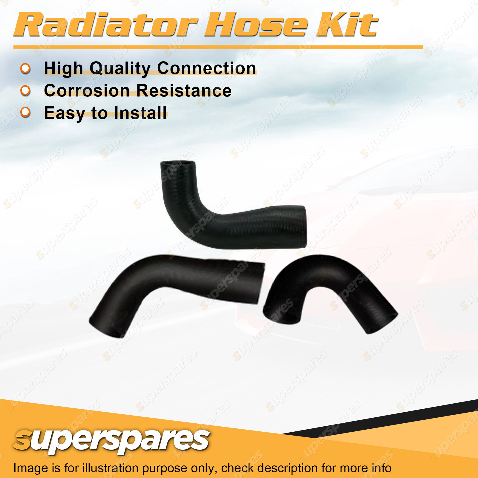 Upper+Lower Radiator Hose for Mitsubishi Fuso Fighter FM215 from Engine ...
