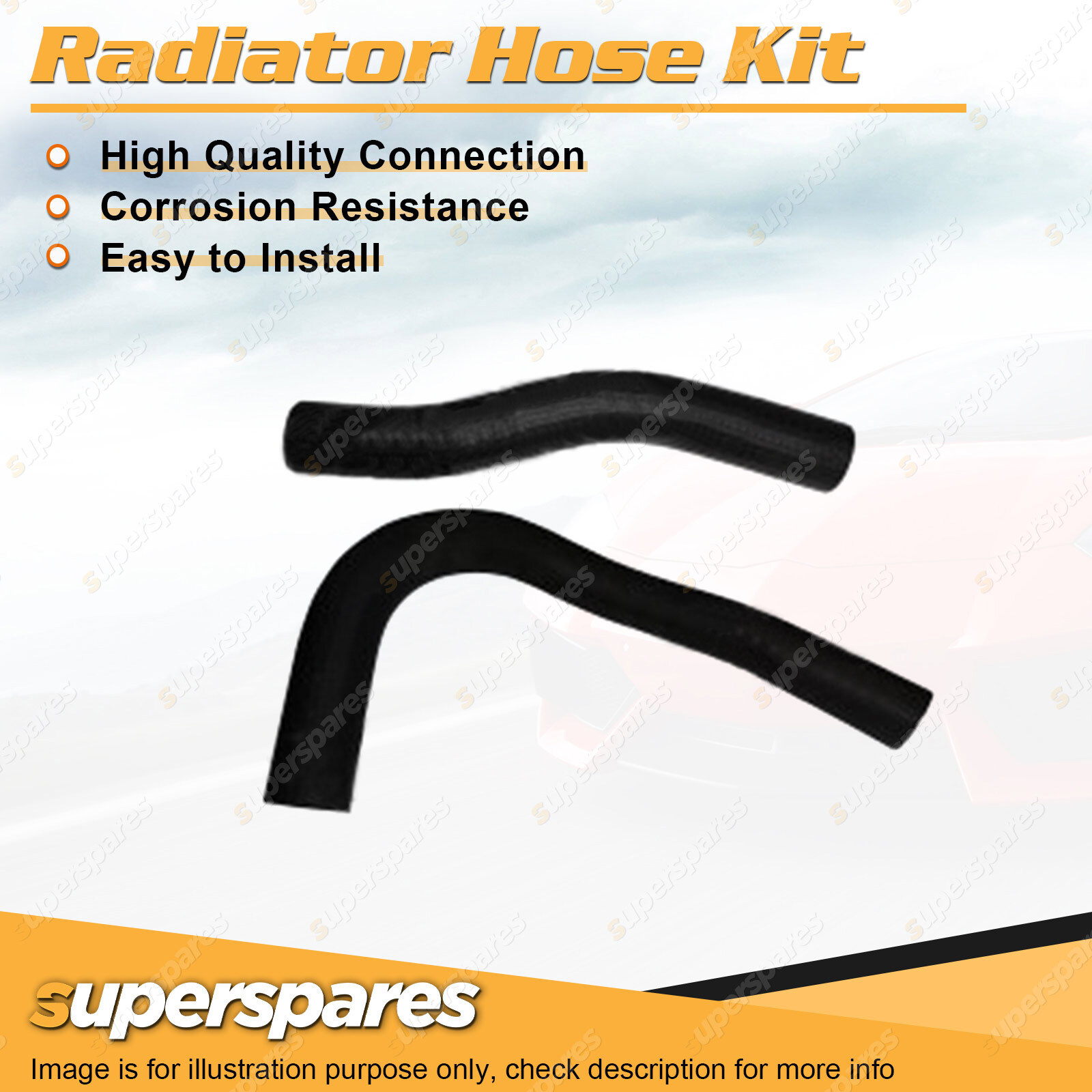 Upper+Lower Radiator Hose for Mitsubishi L300 Express SE SD 1.6L OHC ...