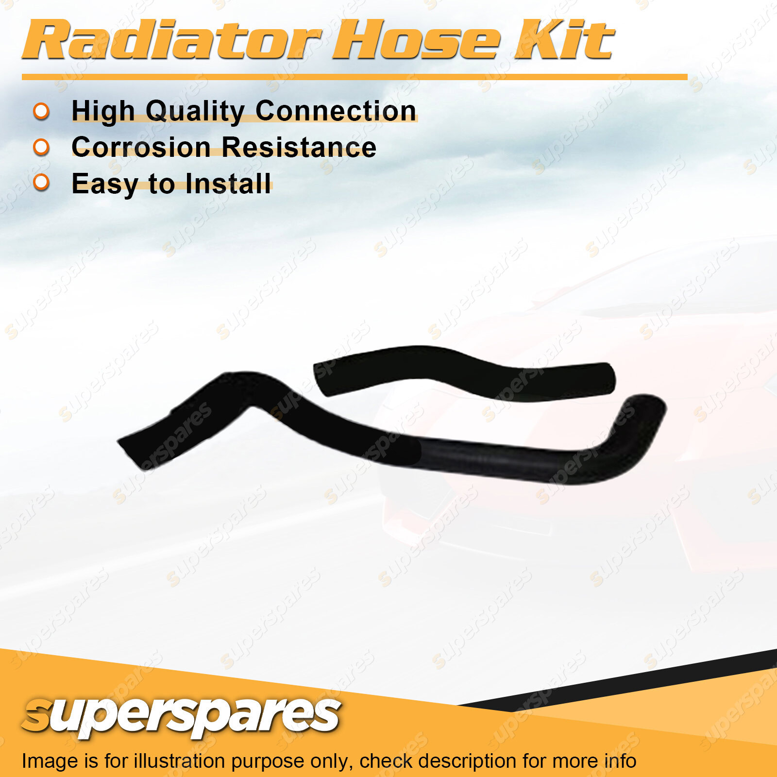 Upper+Lower Radiator Hose for Toyota Corolla II EE101 EE100 EE111 1.3L ...