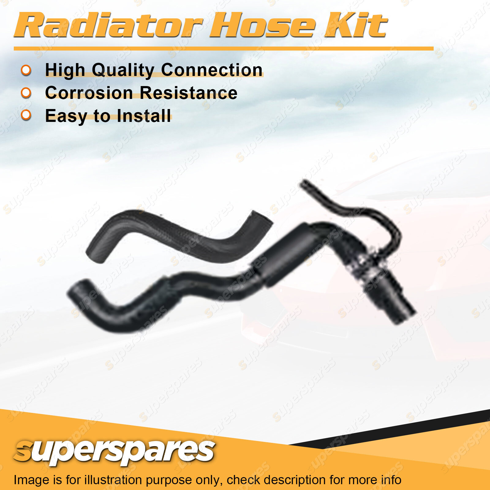 Upper+Lower Radiator Hose for Toyota RAV-4 ACA33R ACA38R 2.4L 2AZ-FE ...