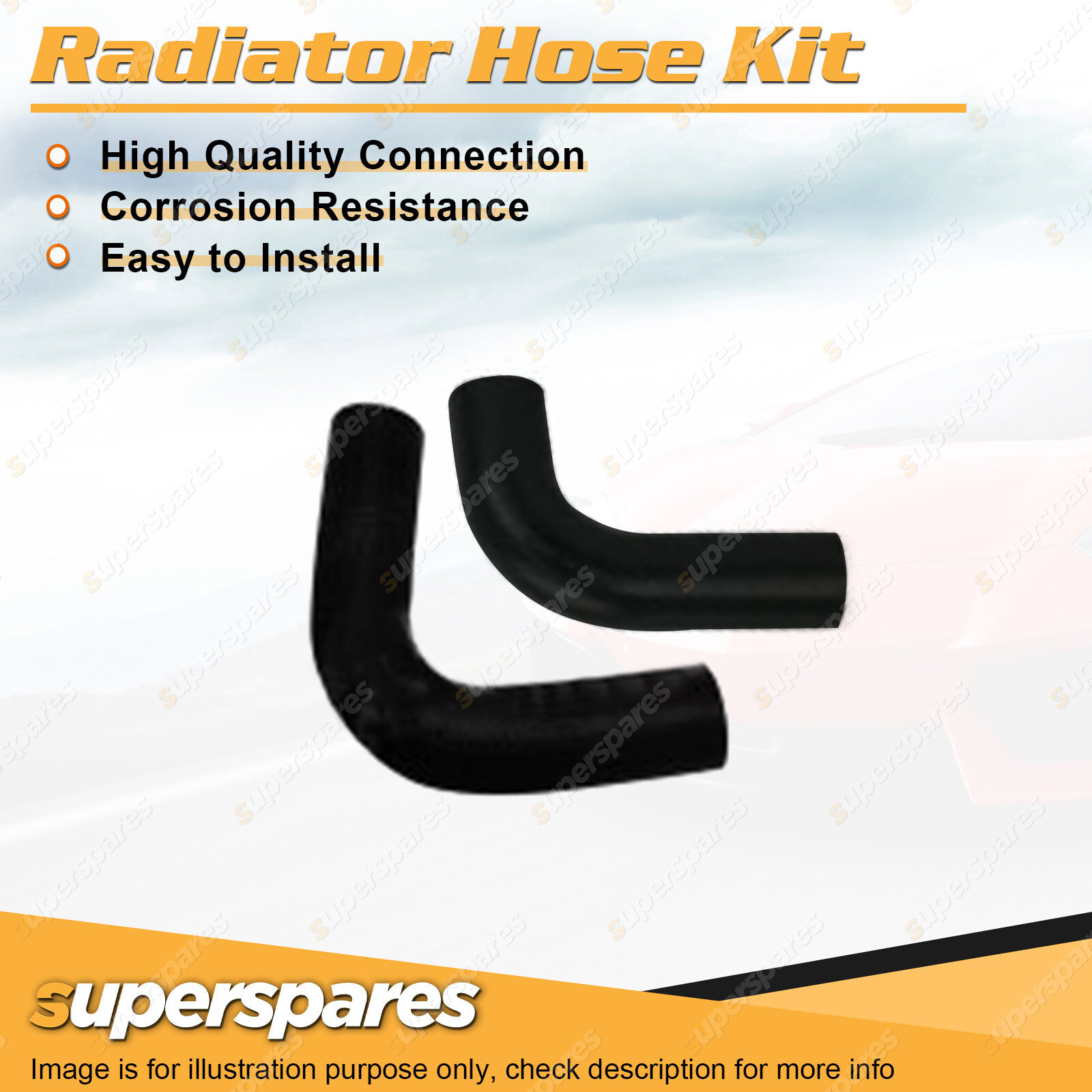 Upper+Lower Radiator Hose Kit for Toyota Corolla KE 1.1L Carb K 1967 ...