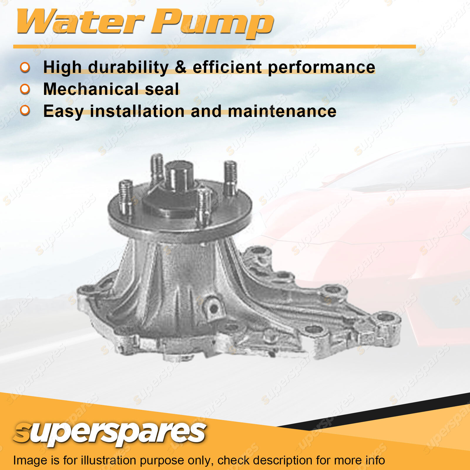 Water Pump for Toyota Cressida MX73 Crown MS123 2.8L DOHC 12V 5M-GE ...