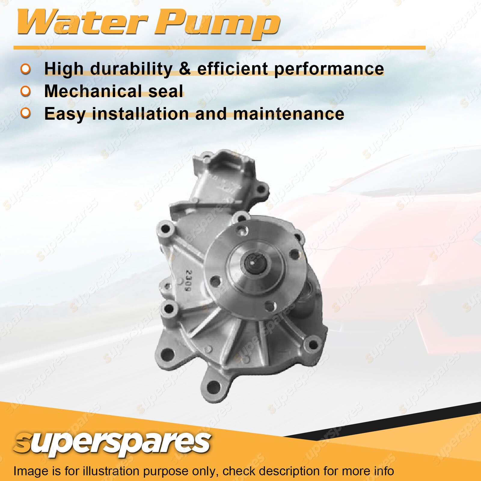 Water Pump for Toyota Hiace KDH200 220 222 2.5L DOHC 16V 2KD-FTV 4Cyl ...