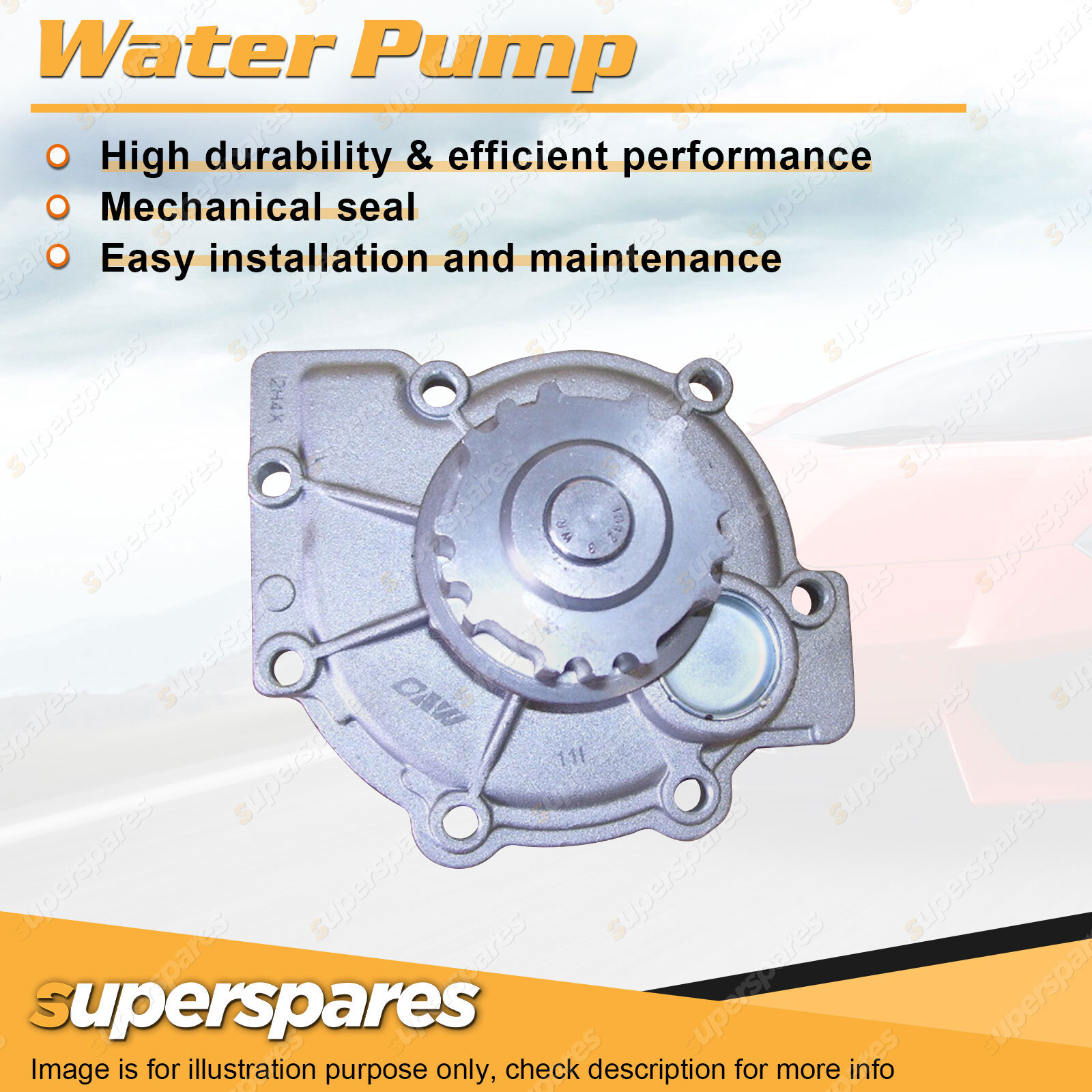 Water Pump for Ford Focus 5 Mondeo MA MB XR5 2.5L DOHC 20V B5254T3 ...