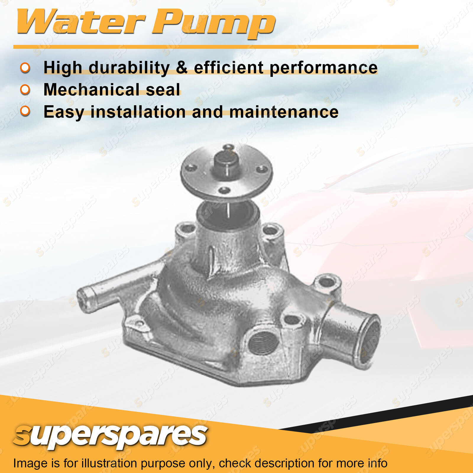 Superspares Water Pump for Toyota Corona RT81 1.6L OHV 8V 12R 4Cyl ...