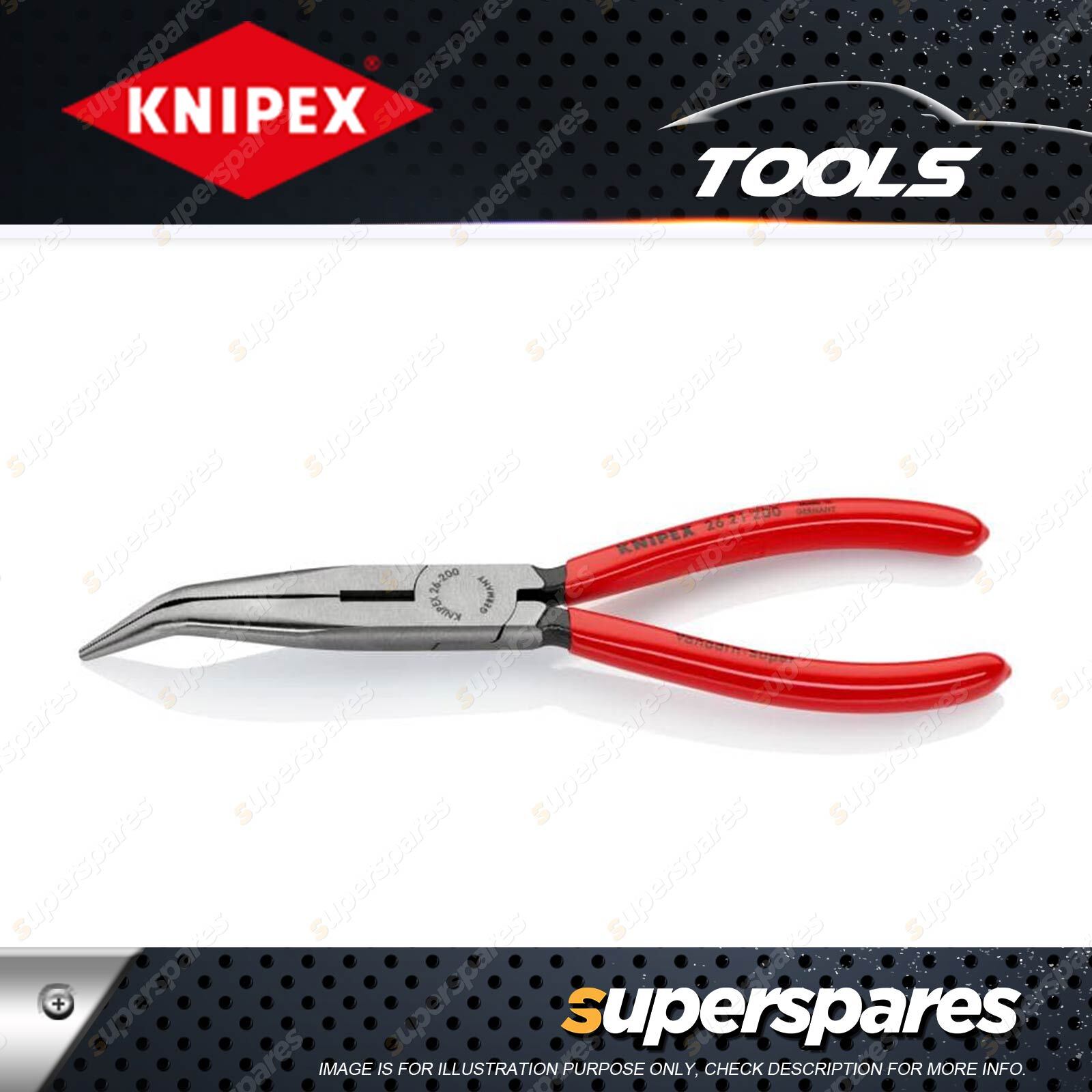 Knipex Snipe Nose Plier Bent - 40 Deg Angled Half-round Long Tapered ...