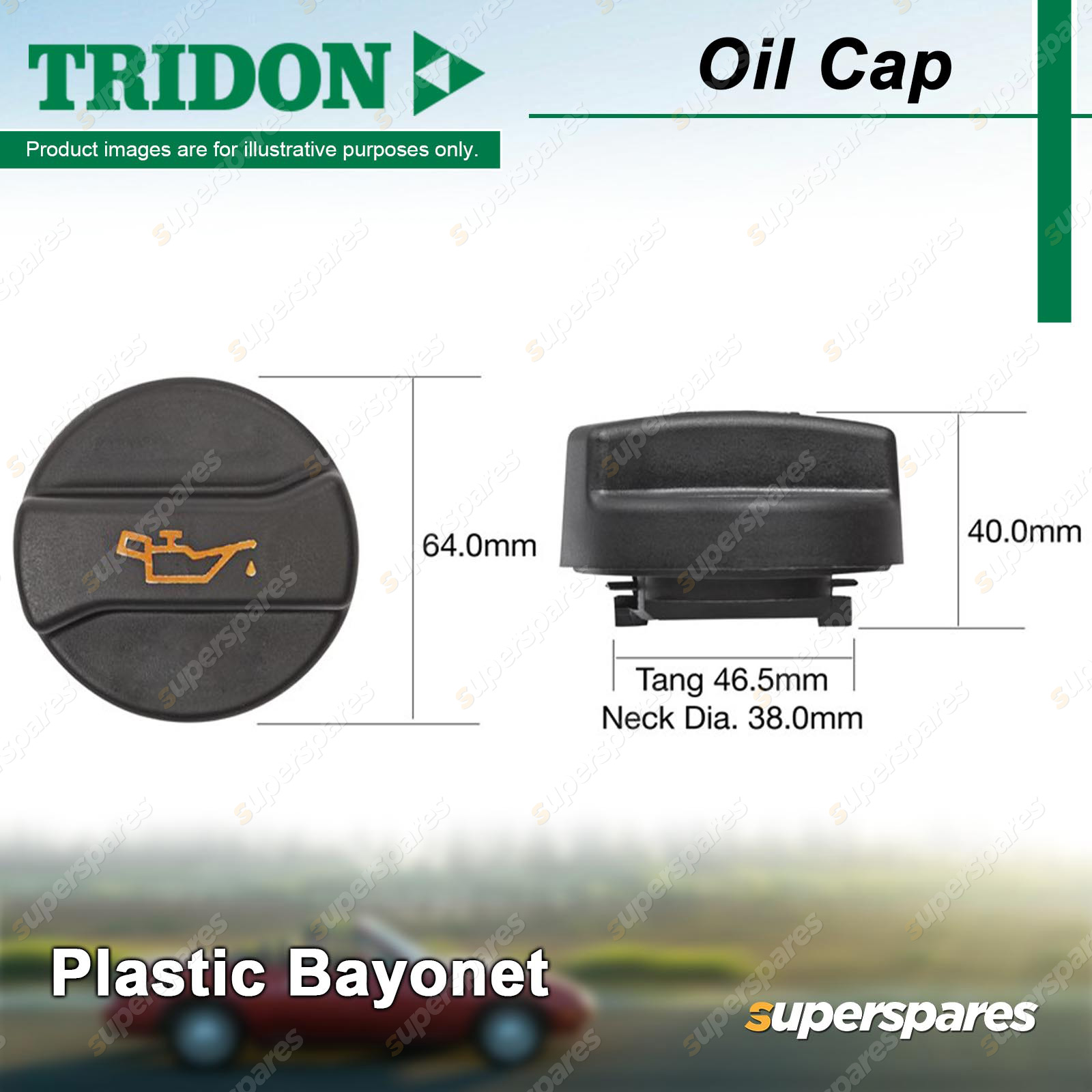 Tridon Oil Cap Plastic Bayonet for Volkswagen Passat Polo Touareg ...