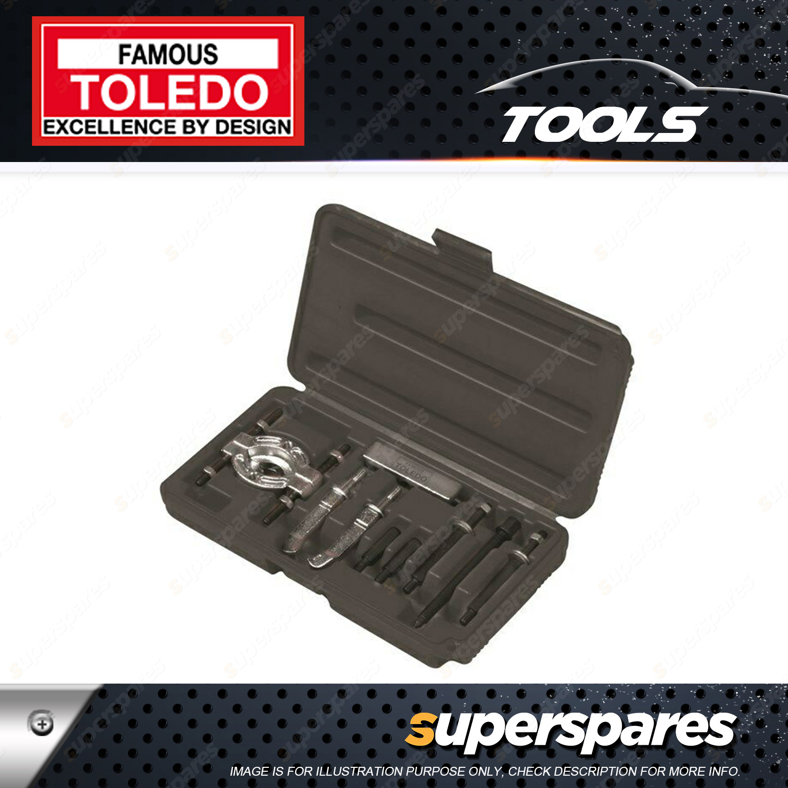 Toledo Mechanical Bearing Puller Kit Reach 50mm Inc 20-40mm bearing ...