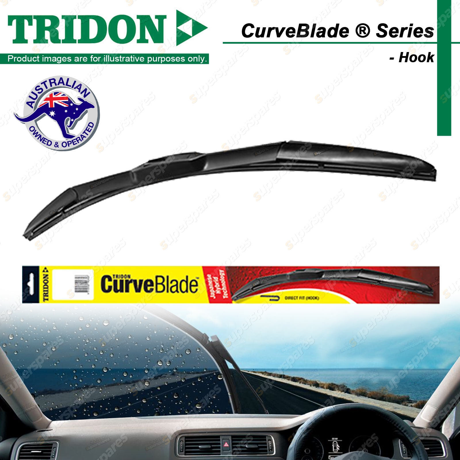 CurveBlade Passenger Wiper Blade 14" for Toyota Corolla ZRE152 162 172 ...