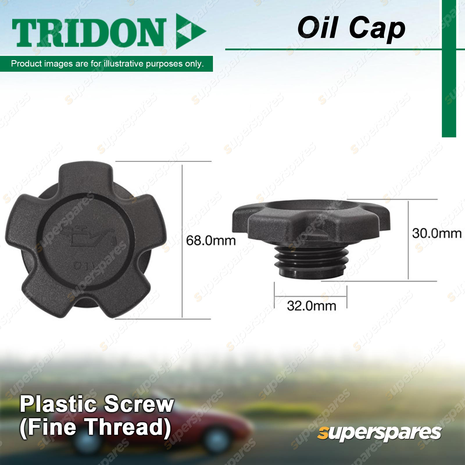 Tridon Oil Cap - Plastic Screw Fine Thread for Daewoo Matiz KLA4 M100 ...