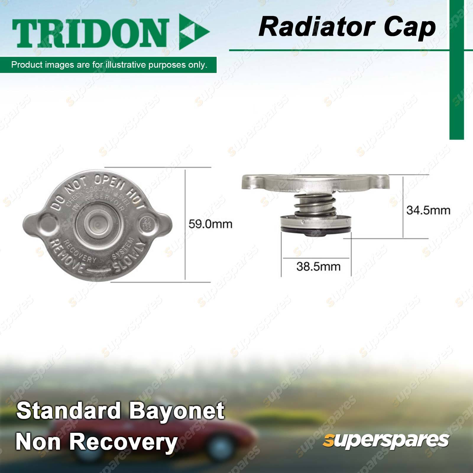 Tridon Non Recovery Radiator Cap for Hillman Husky Minx Super Minx 1.4L ...