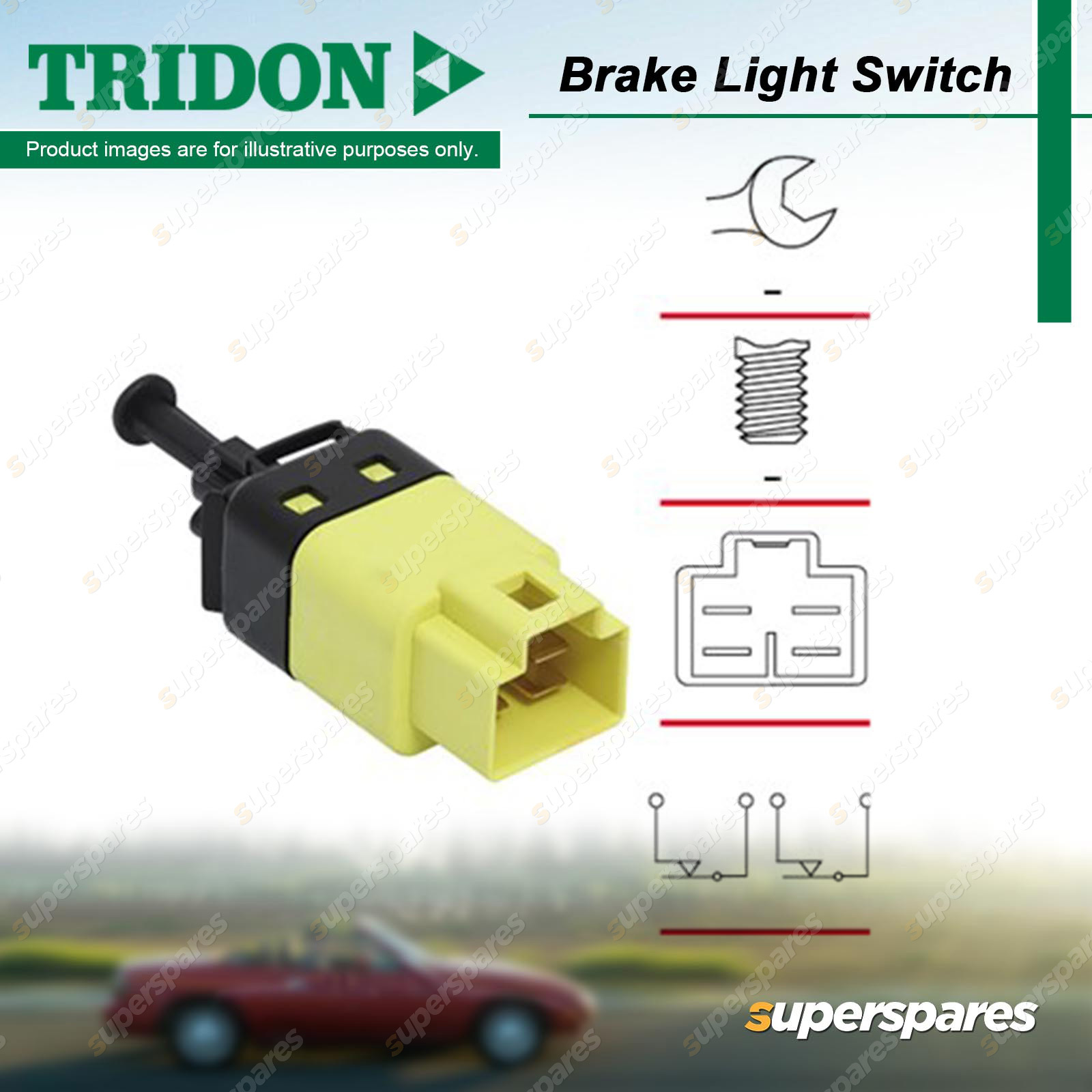 Tridon Brake Light Switch for Holden Barina TK Viva JF 1.6L 1.8L 2005 ...