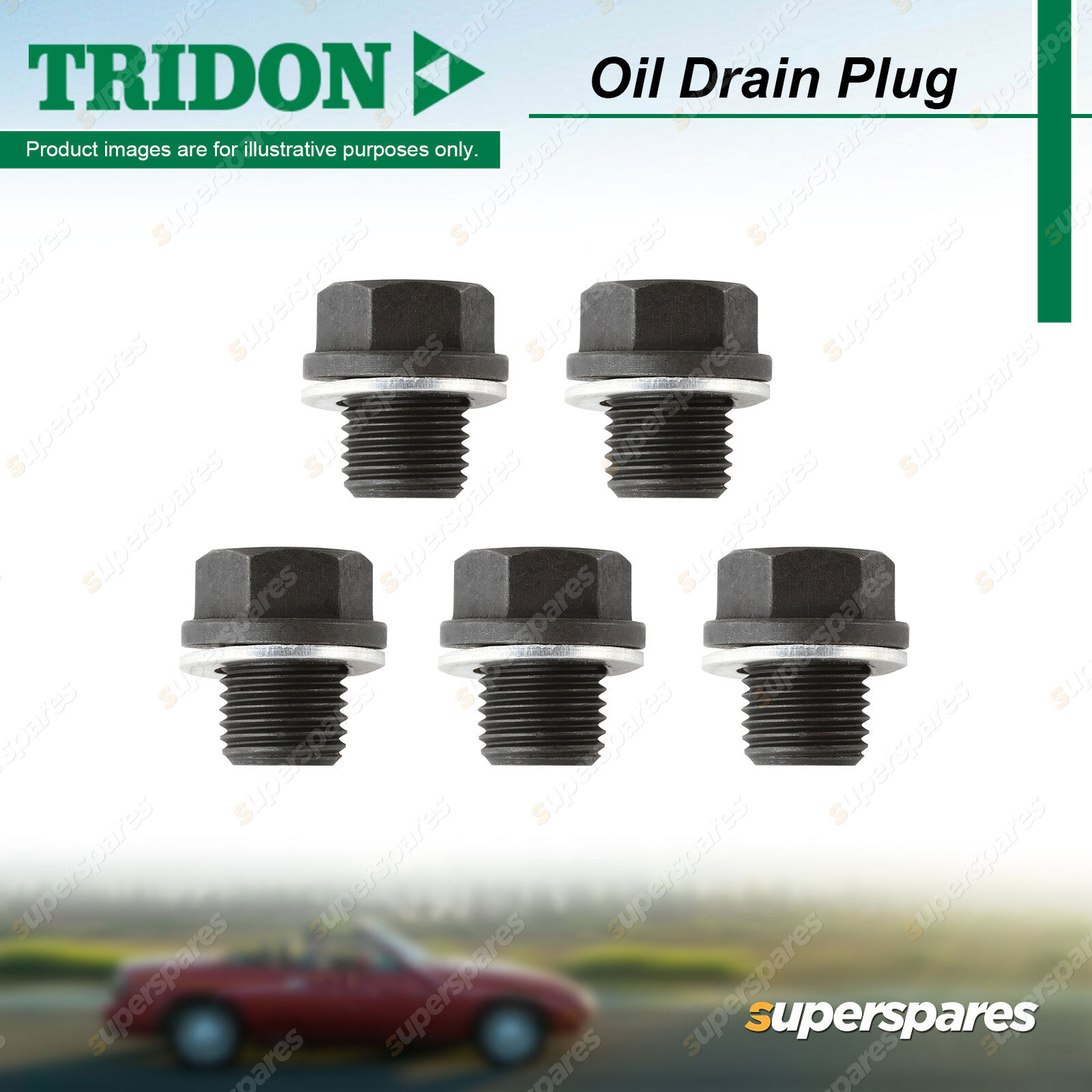 5 Tridon Oil Drain Plugs for Mitsubishi Colt RG Express Starwagon SF SG ...