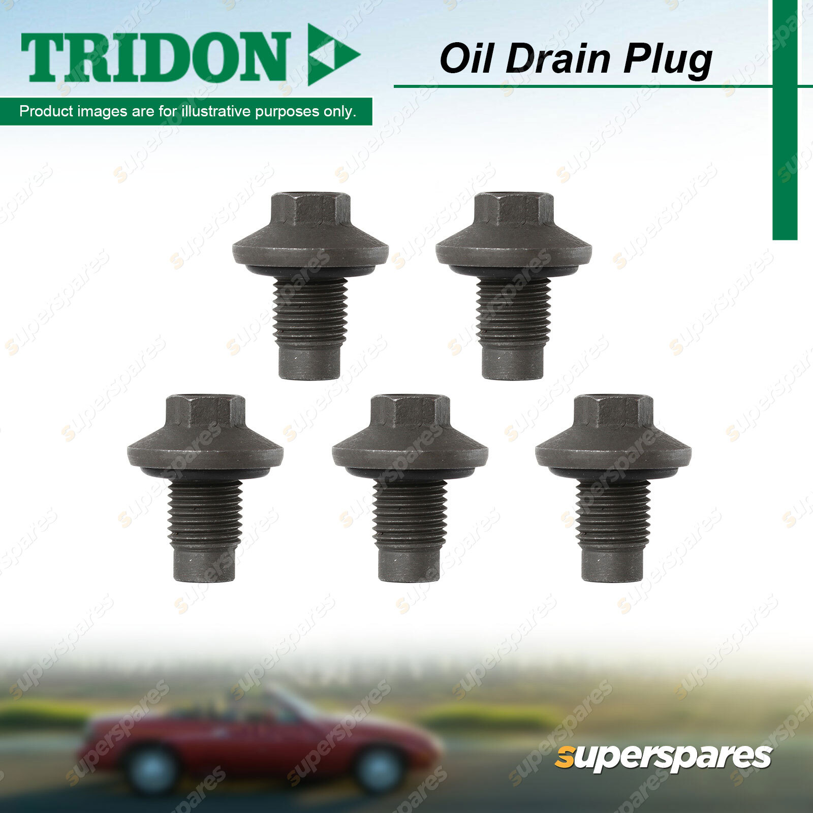 5x Tridon Oil Drain Plugs for Ford Ranger PX Territory SZ Transit ...
