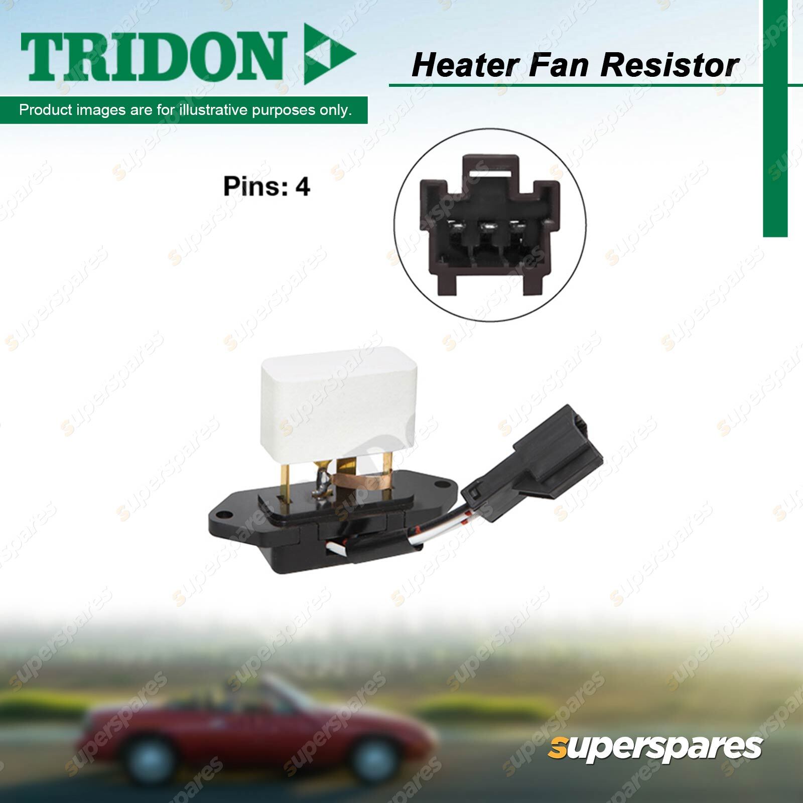 Tridon Heater Fan Resistor for Mitsubishi Pajero NH NJ NK NL V23 V43 ...