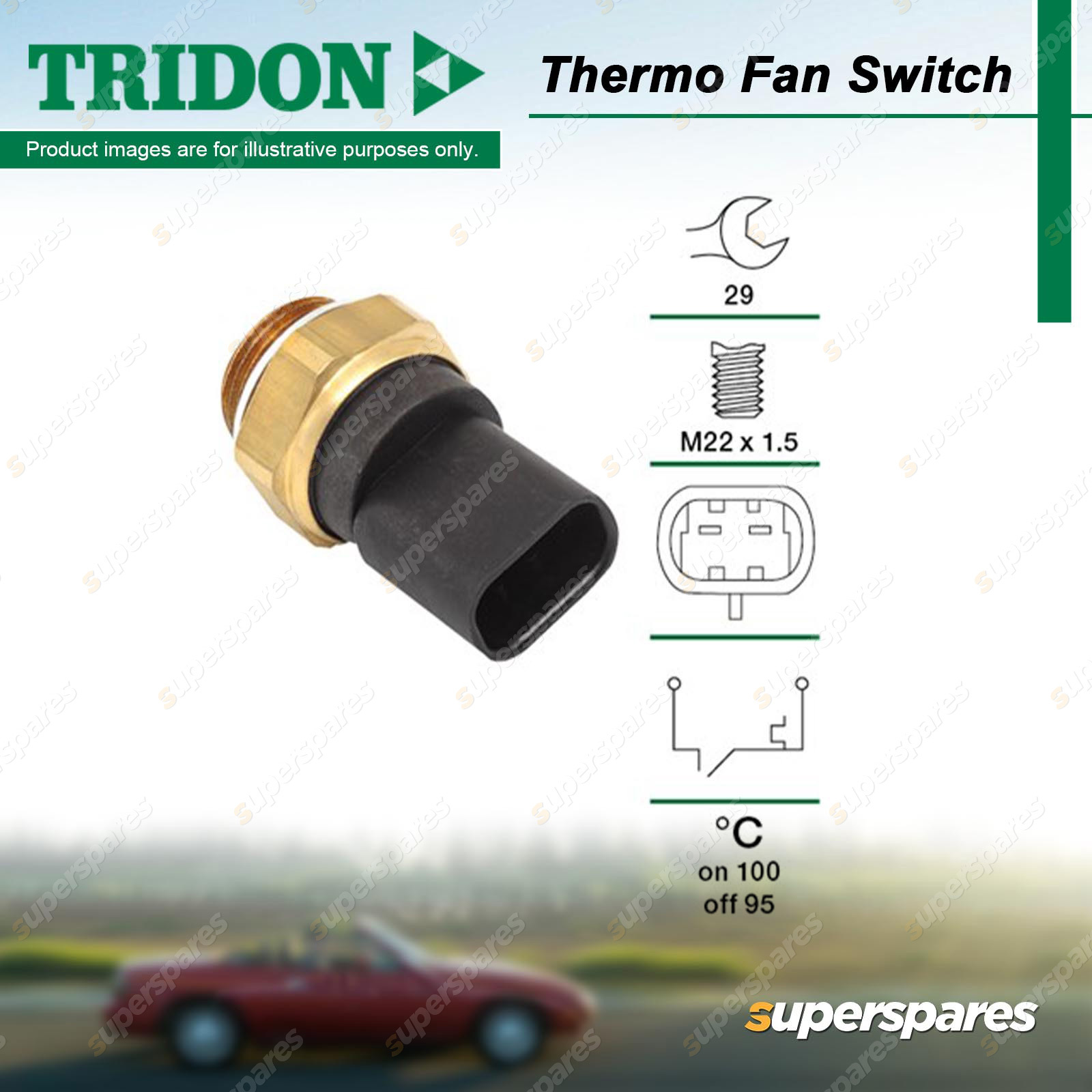 Tridon Fan Switch for Holden Astra TR Barina SB Combo Van SB 1.2L 1.4L ...