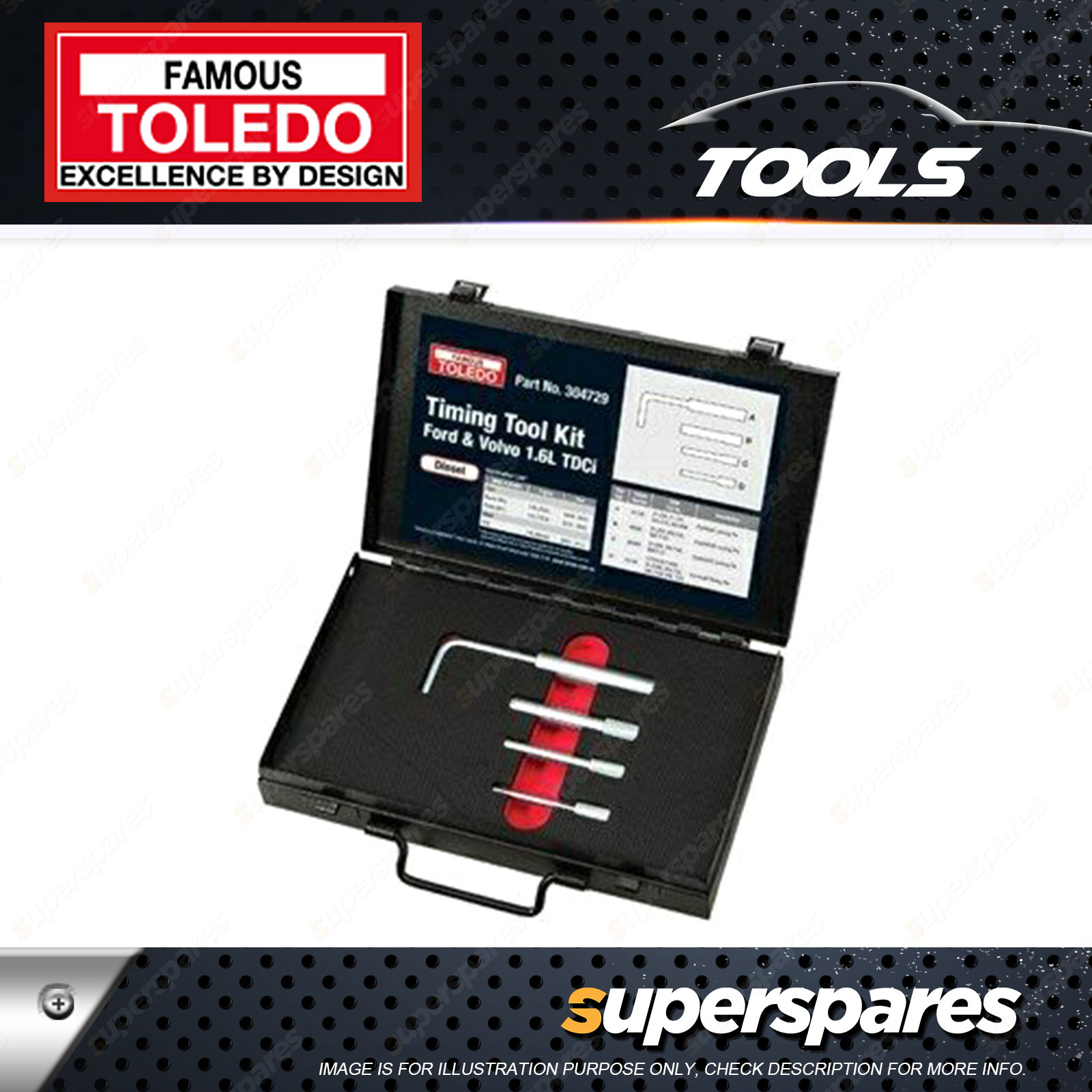 Toledo Timing Tool Kit for Ford Fiesta WS WT 1.6L HHJ HXJ 2009-2013 7 ...