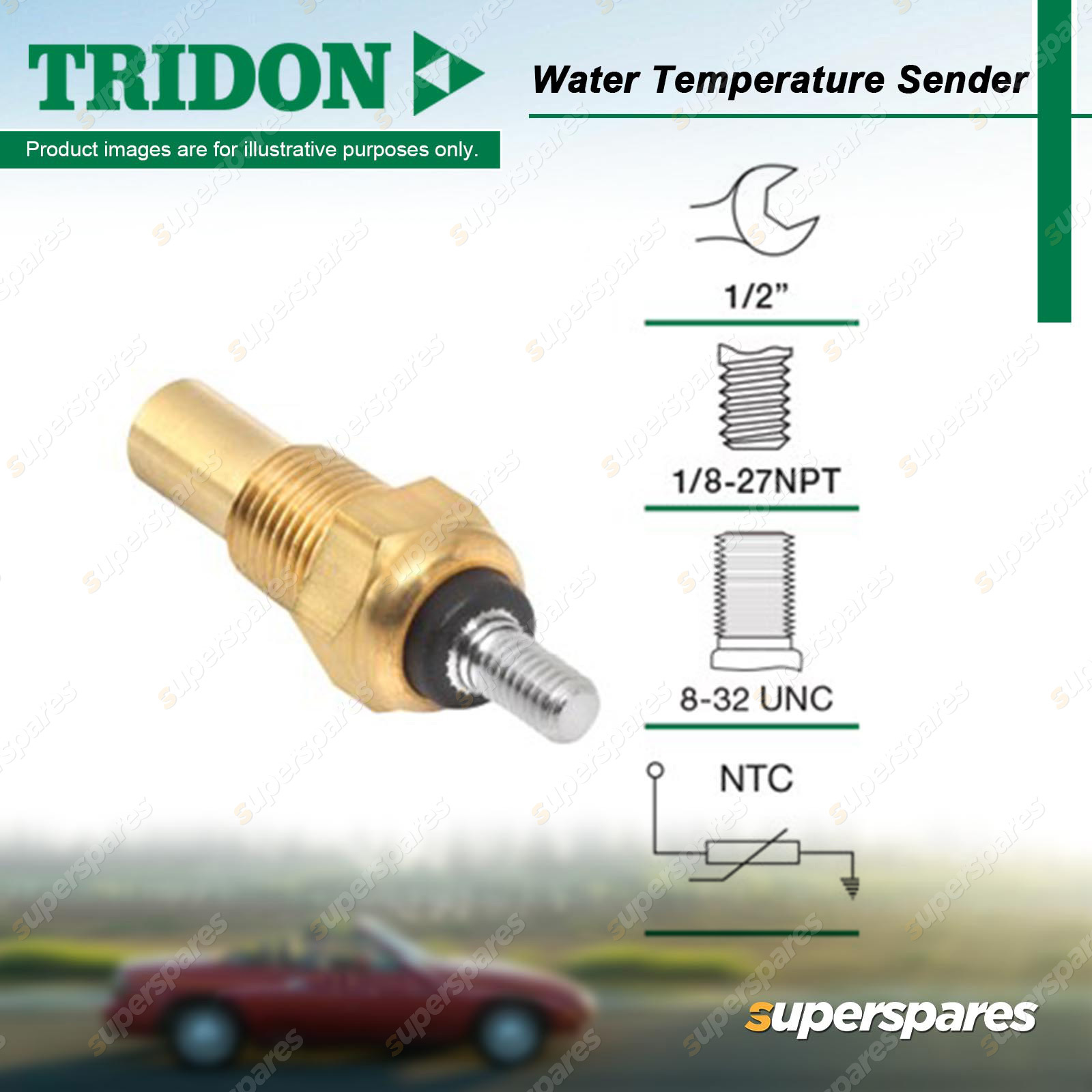 Tridon Water Temperature Gauge Sender for Ford F100 F150 F250 F350 ...