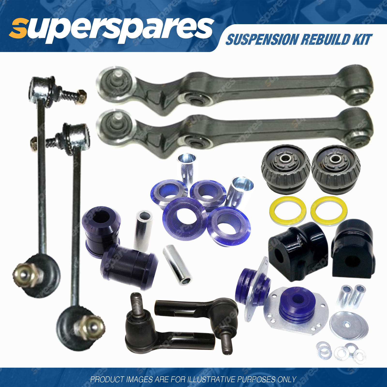 Front SuperPro Suspension Rebuild Kit for Holden Commodore VZ KYB Rack ...