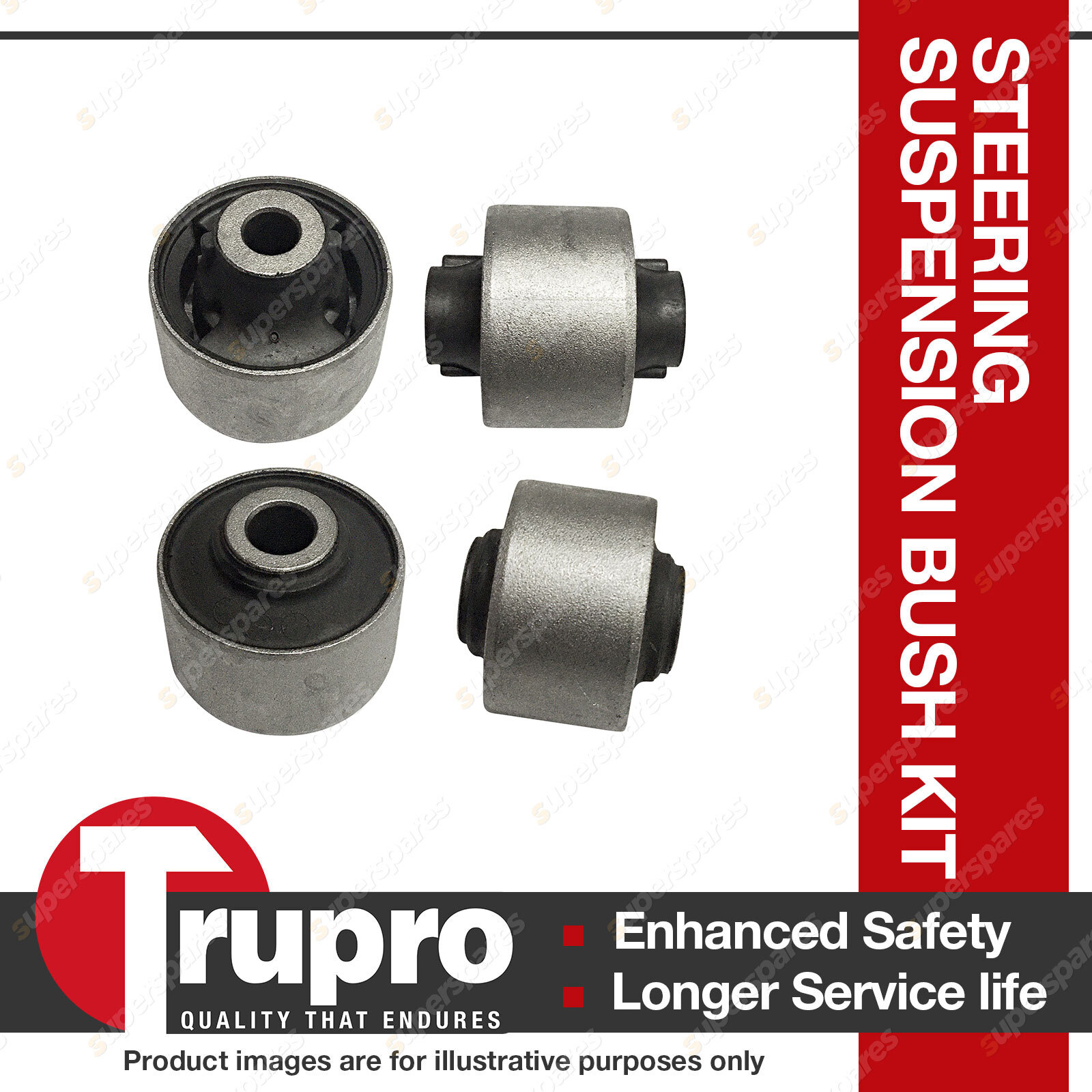 Front Control Arm Front + Rear Lower Bush Kit for Nissan Qashqai J11 ...
