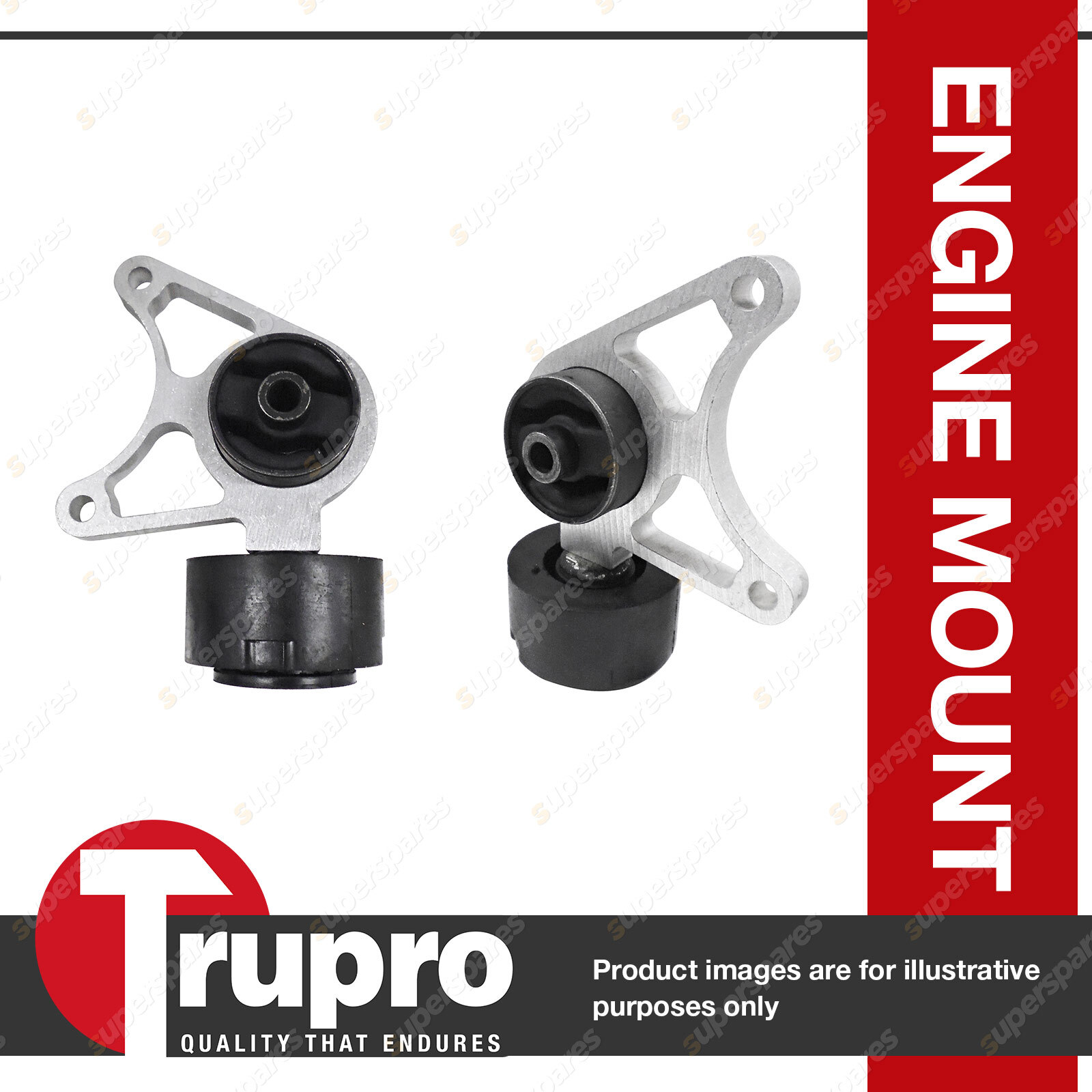 2x Trupro Rear Differential Engine Mounts for Land Rover Freelander 1 ...