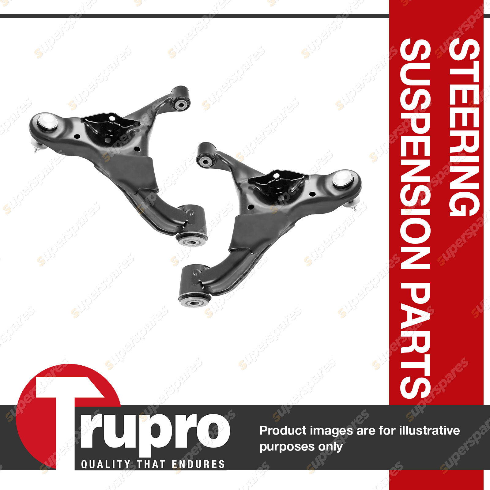 2 x Trupro Front Lower Control Arms LH + RH for Ford Ranger PX1 PX2 PX3 ...