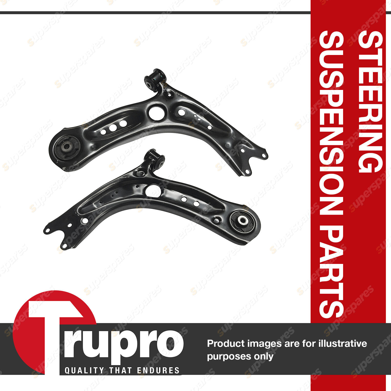 Pair Trupro Front Lower Control Arms for Volkswagen Golf MK7 Arteon ...