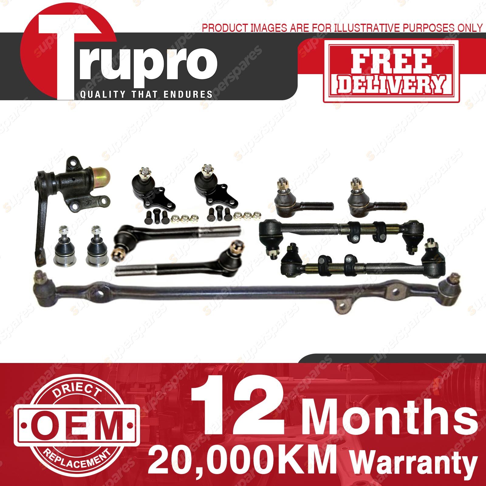 Trupro Rebuild Kit for TOYOTA HILUX 2WD LN85 LN90 RN85 RN90 YN92 SERIES ...
