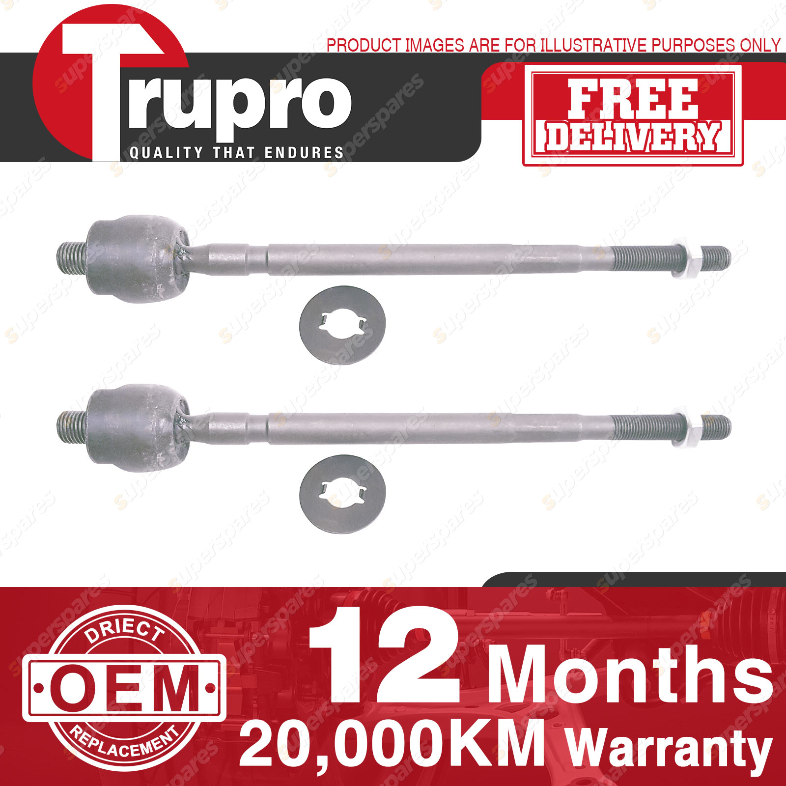 2 Pcs Premium Quality Brand New Trupro Rack Ends for TOYOTA MR2 AW10 ...