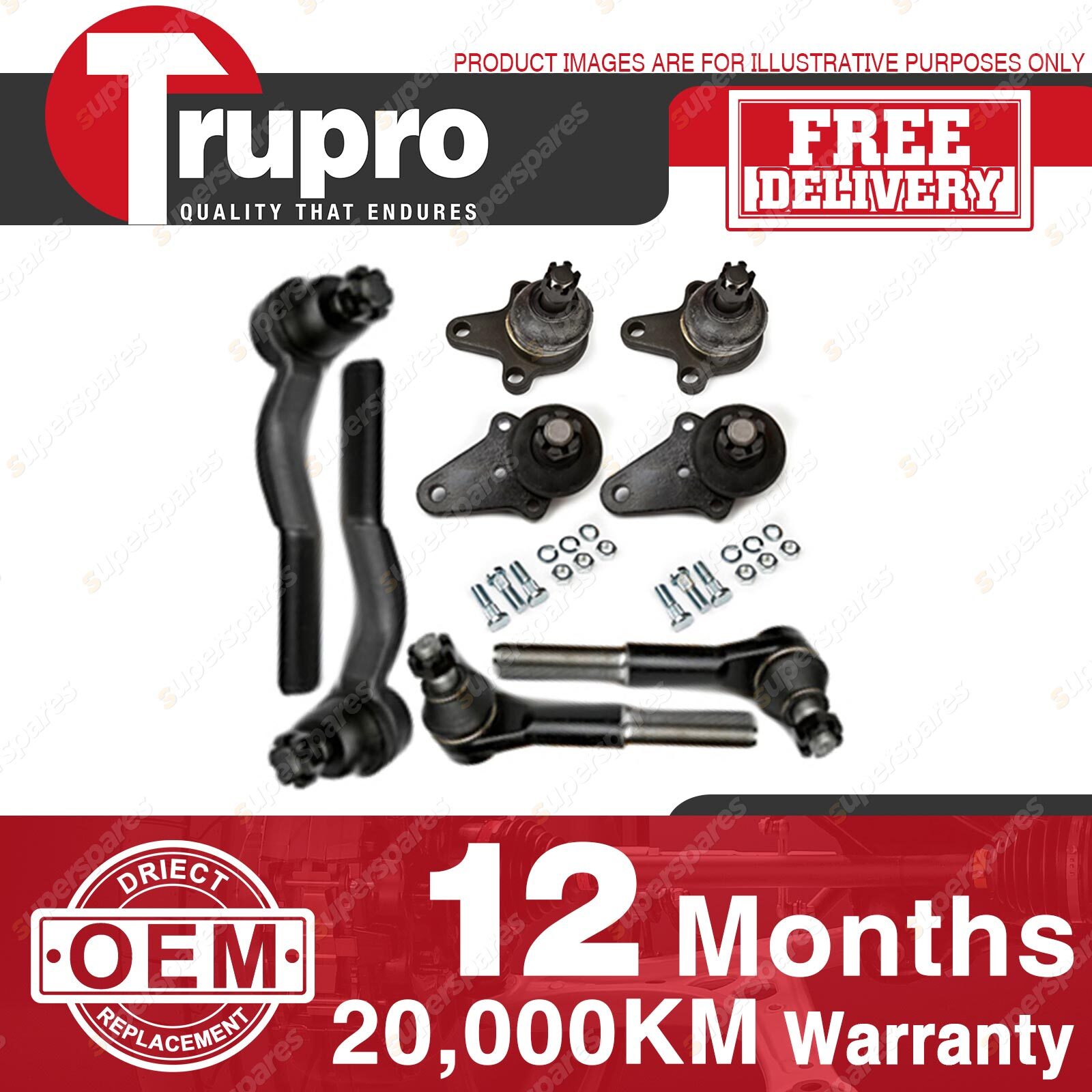 Ball Joint Tie Rod Kit for TOYOTA HIACE PH1 RH10 11 RH11 16 RH23 24 ...