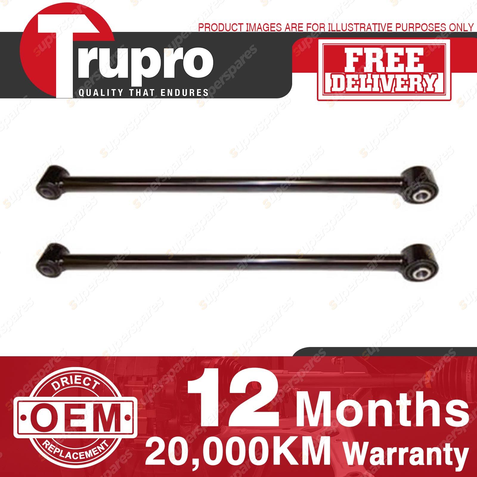 2x Trupro Rear Control Arms for Toyota Camry Vista SV20 SV21 SV22 Rear ...